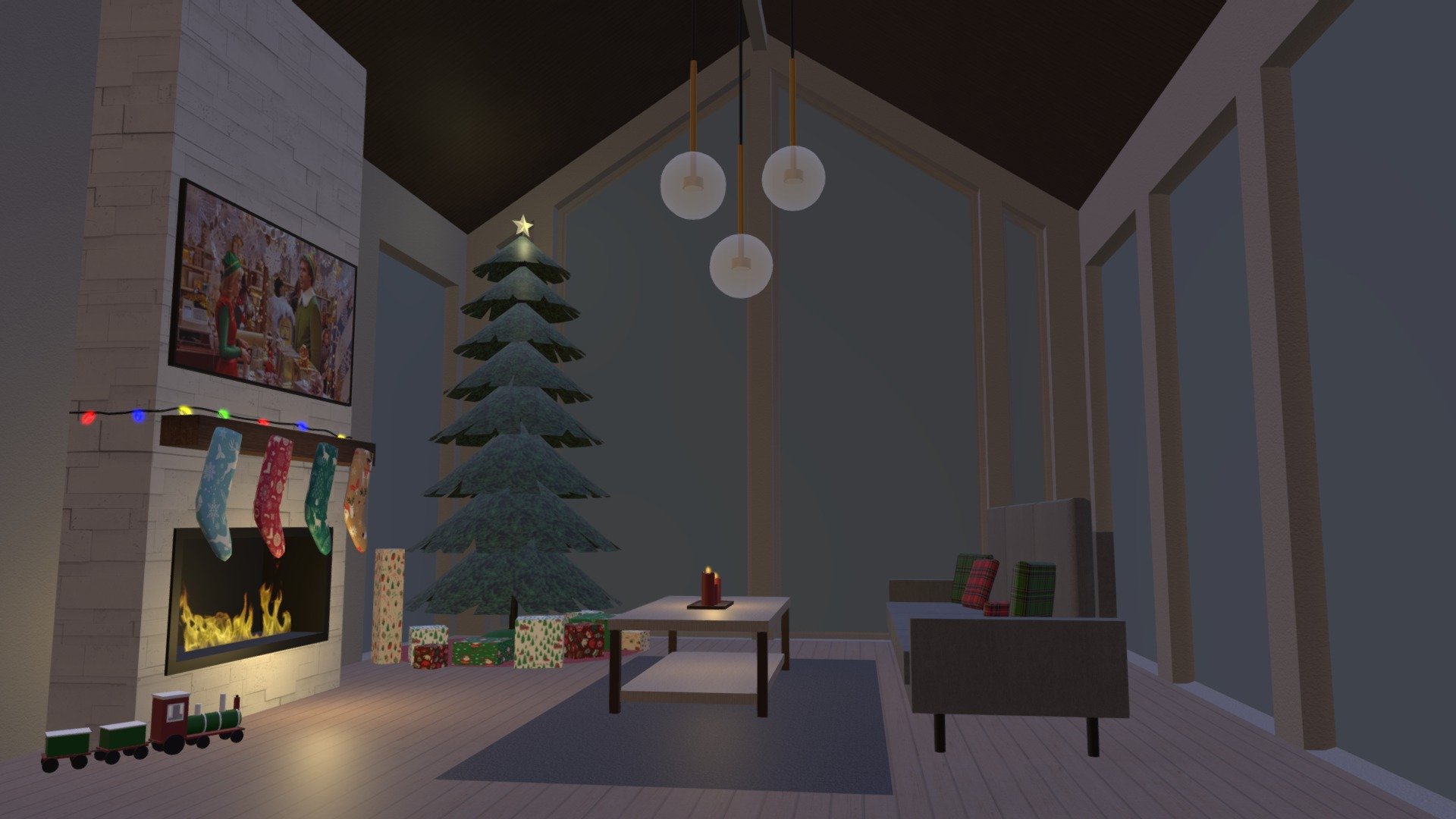 Christmas Scene - 3D model by crzycutie18 [2f04ca4] - Sketchfab