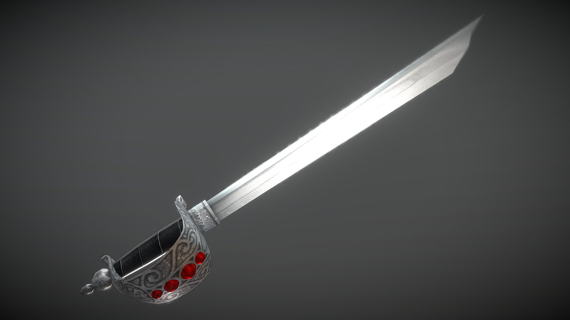 The Sword of Blackbeard (Free model) - Download Free 3D model by WixZ ...