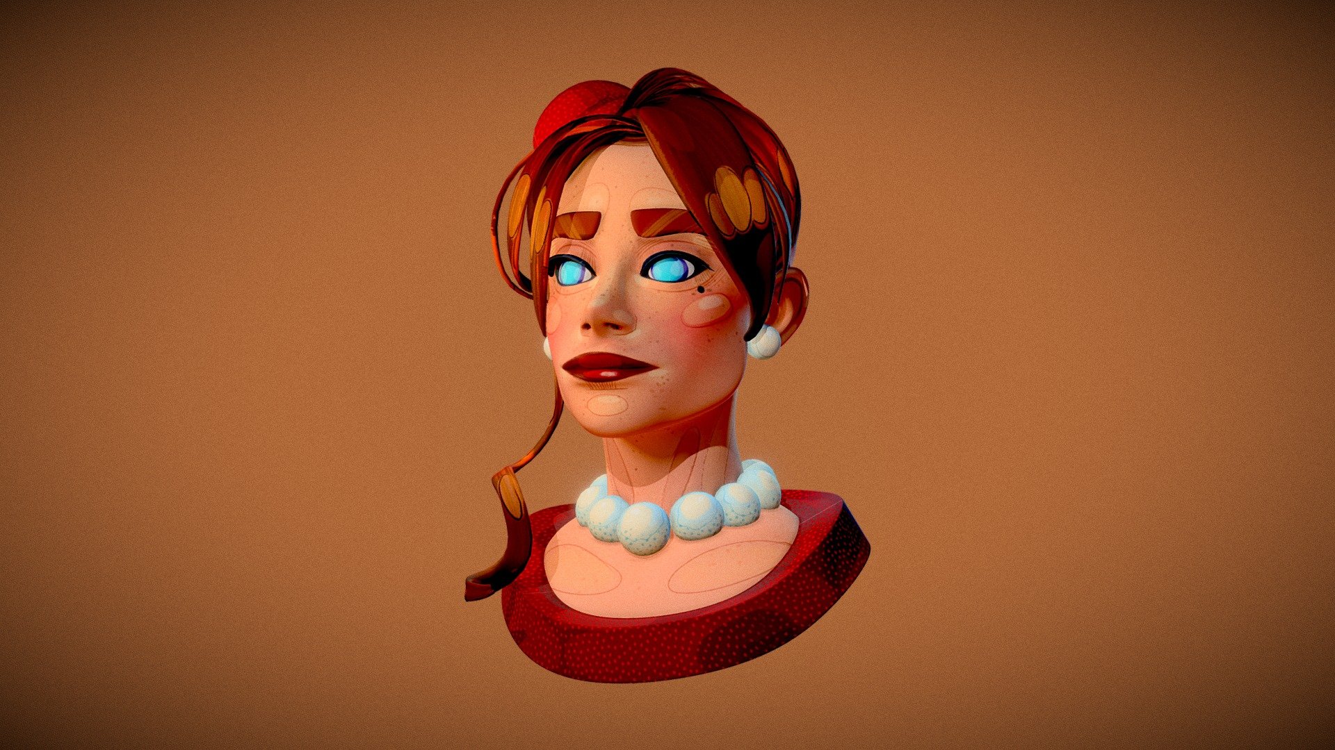 The girl in the hat. Concept character design - 3D model by radaograda ...