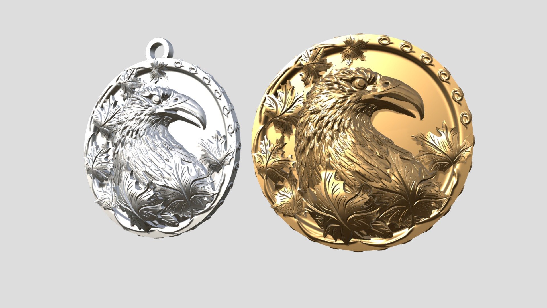CROW MEDALLION - Buy Royalty Free 3D model by spartankaKst [2f06865 ...