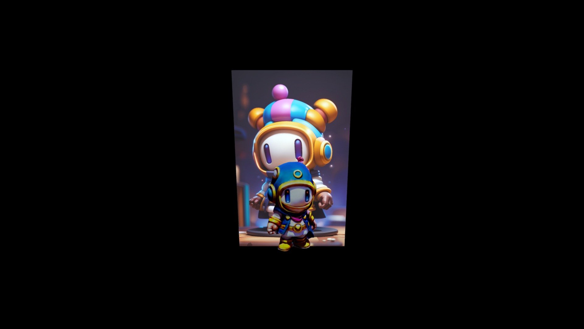 a toy figure of a person wearing a costume, bomb - Download Free 3D ...