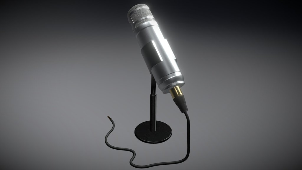 Aluminium Podcasting Microphone - 3D model by Zack Kenin (@zcore101 ...