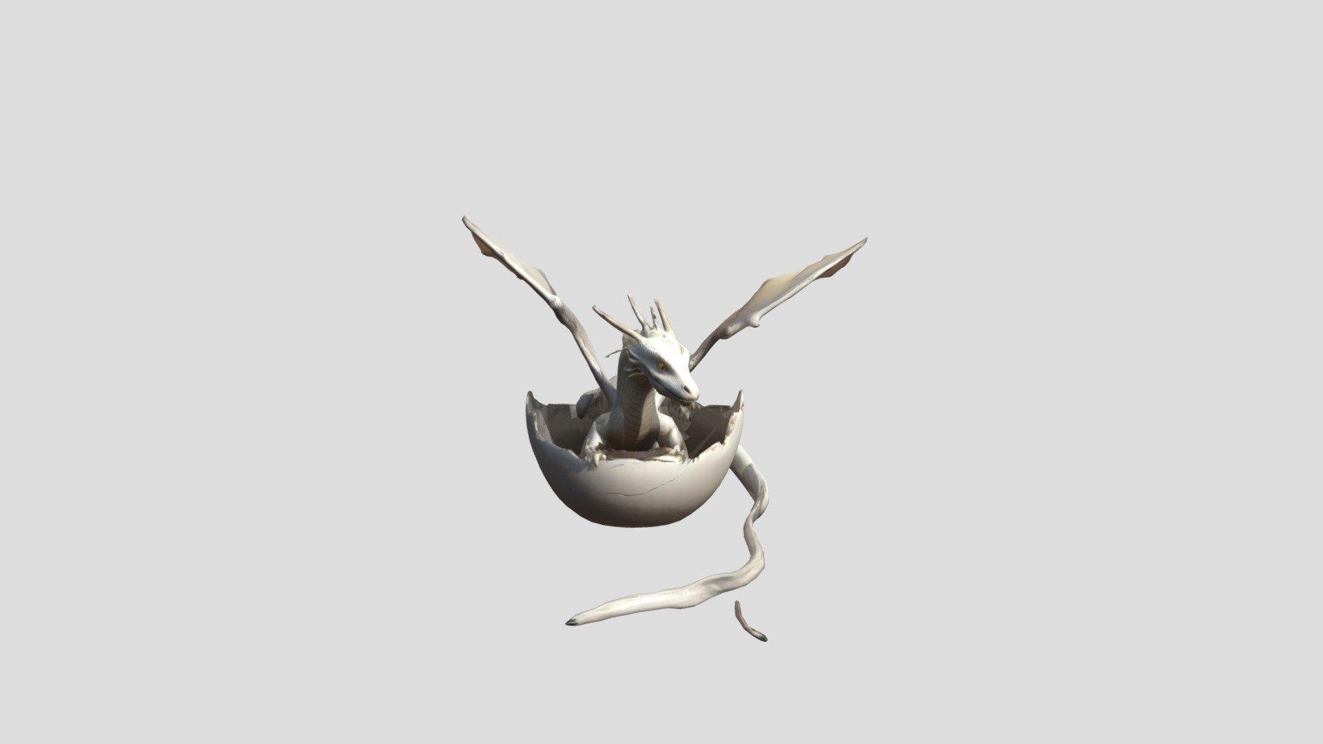 a dragon with a long tail #realistic# - Download Free 3D model by ...