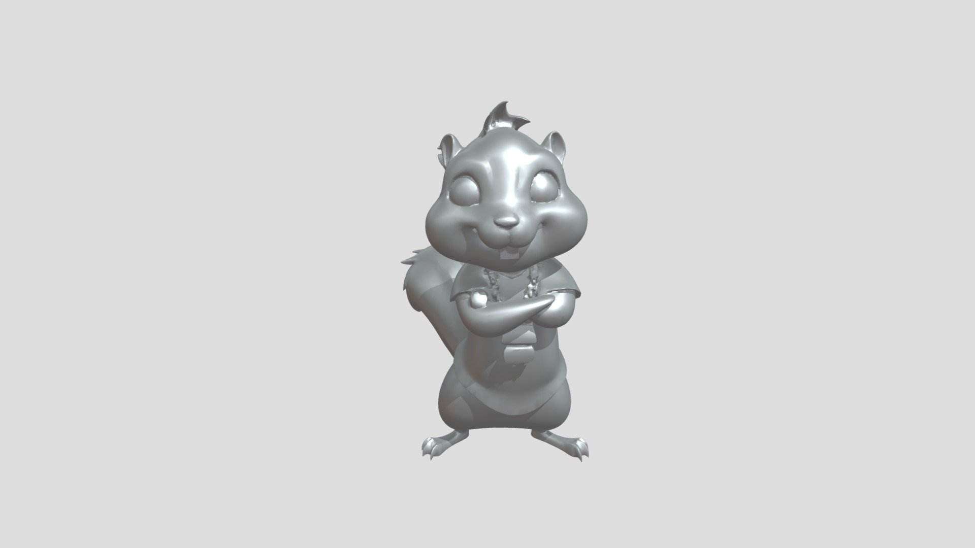 cartoon chipmunk with a gold chain - 3D model by 787920262 [2f0f078 ...