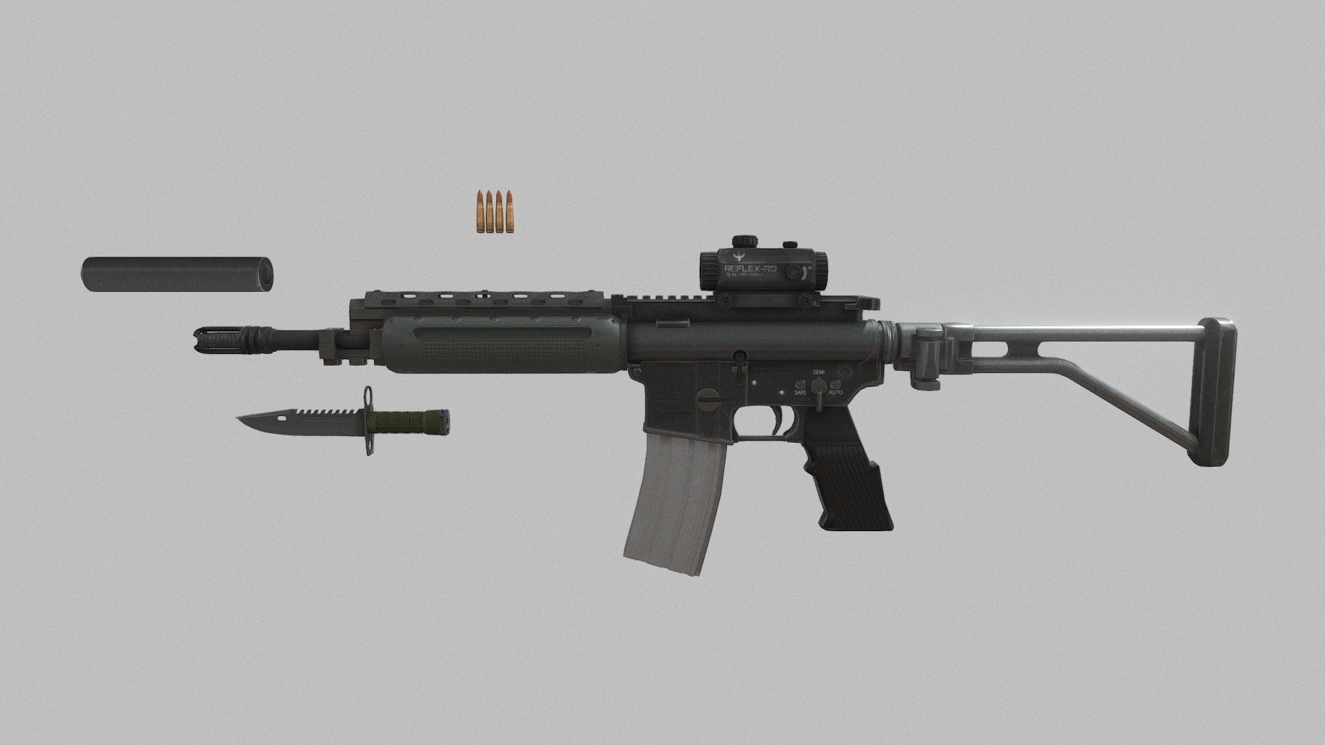 lr300-Assault rifle - Download Free 3D model by JanesBT [2f0f324 ...