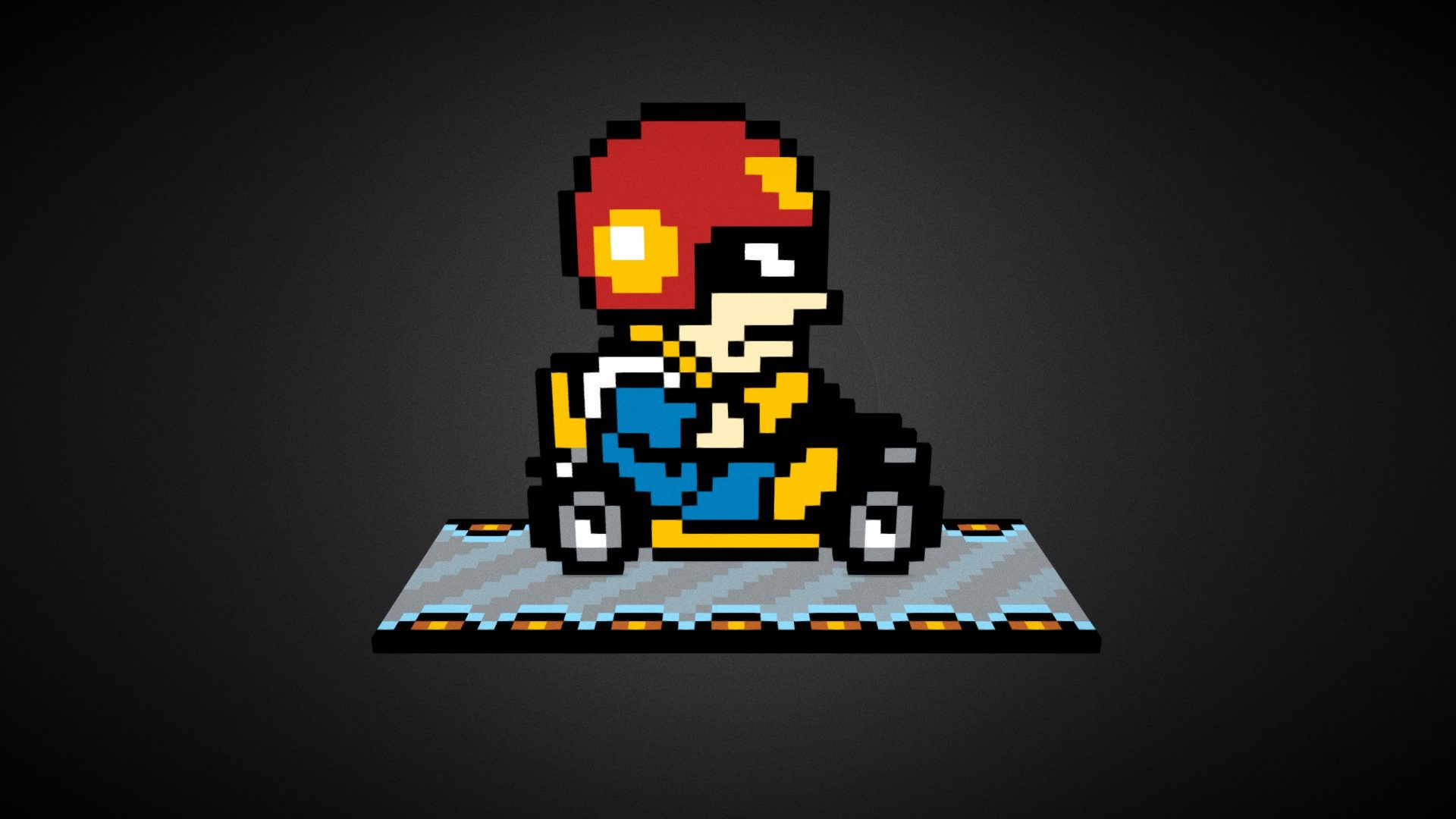 SMK069 - Super Pixel Kart Captain Falcon - Buy Royalty Free 3D model by ...