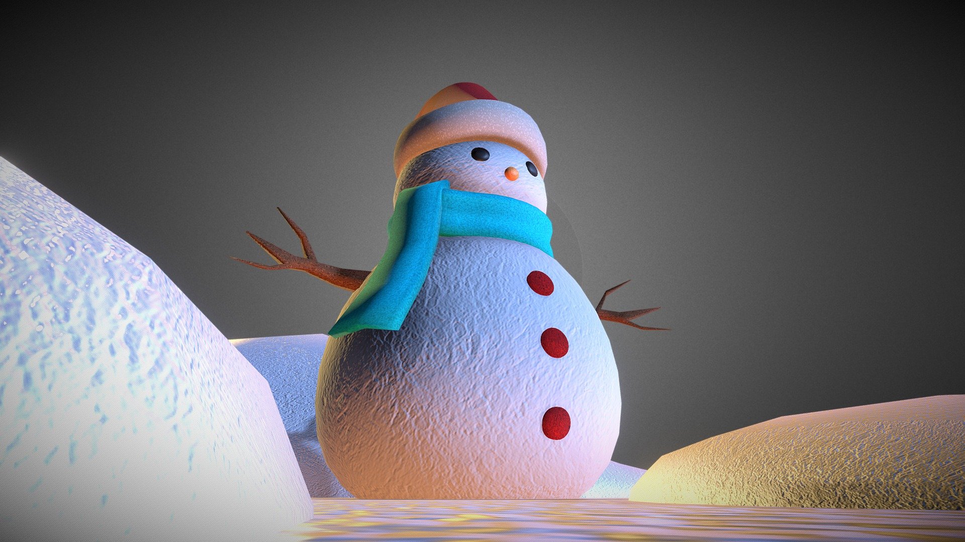 Snowman - 3D model by Low Poly Models (@LowPolyModelsWorld) [2f12b6c] - Sketchfab
