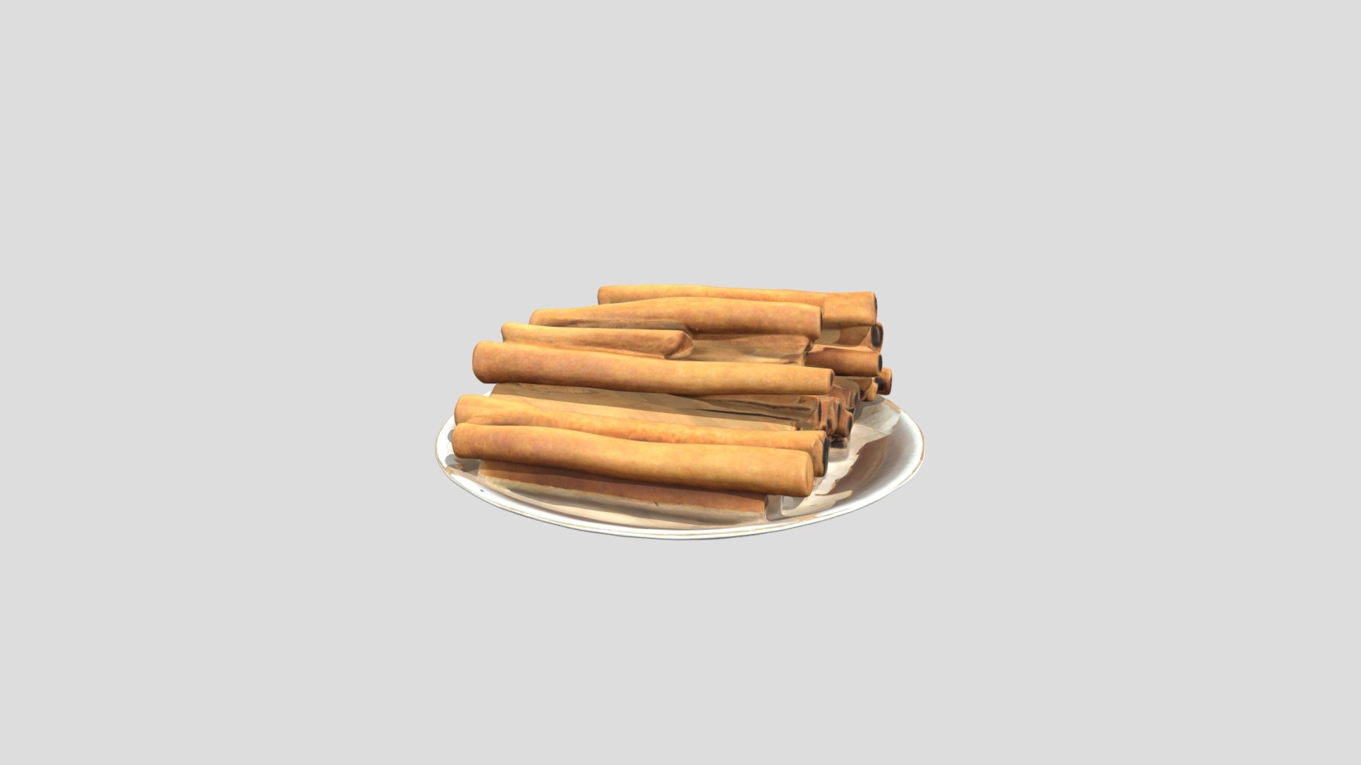 Cinnamon Sticks on Plate - Download Free 3D model by go3452 [2f17014 ...