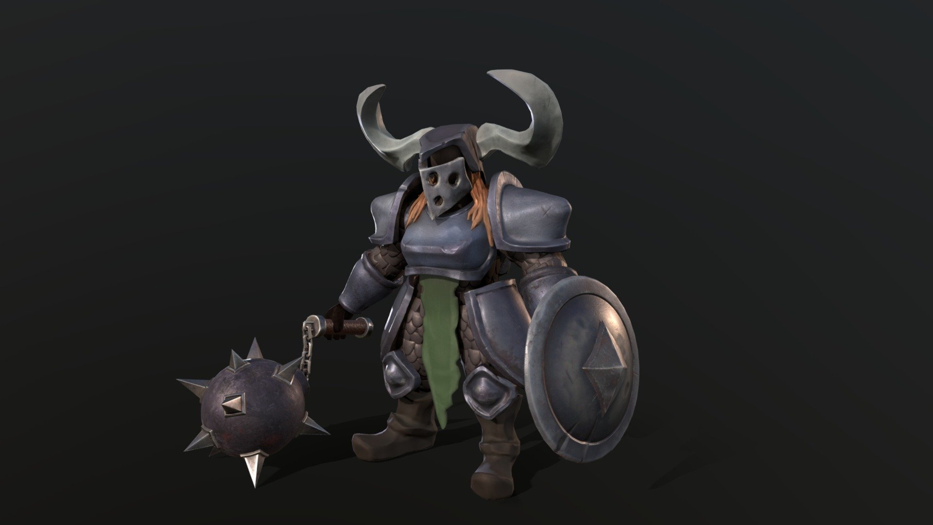 Stylized Girl Knight | Game ready model - 3D model by Denis Zapadenko ...