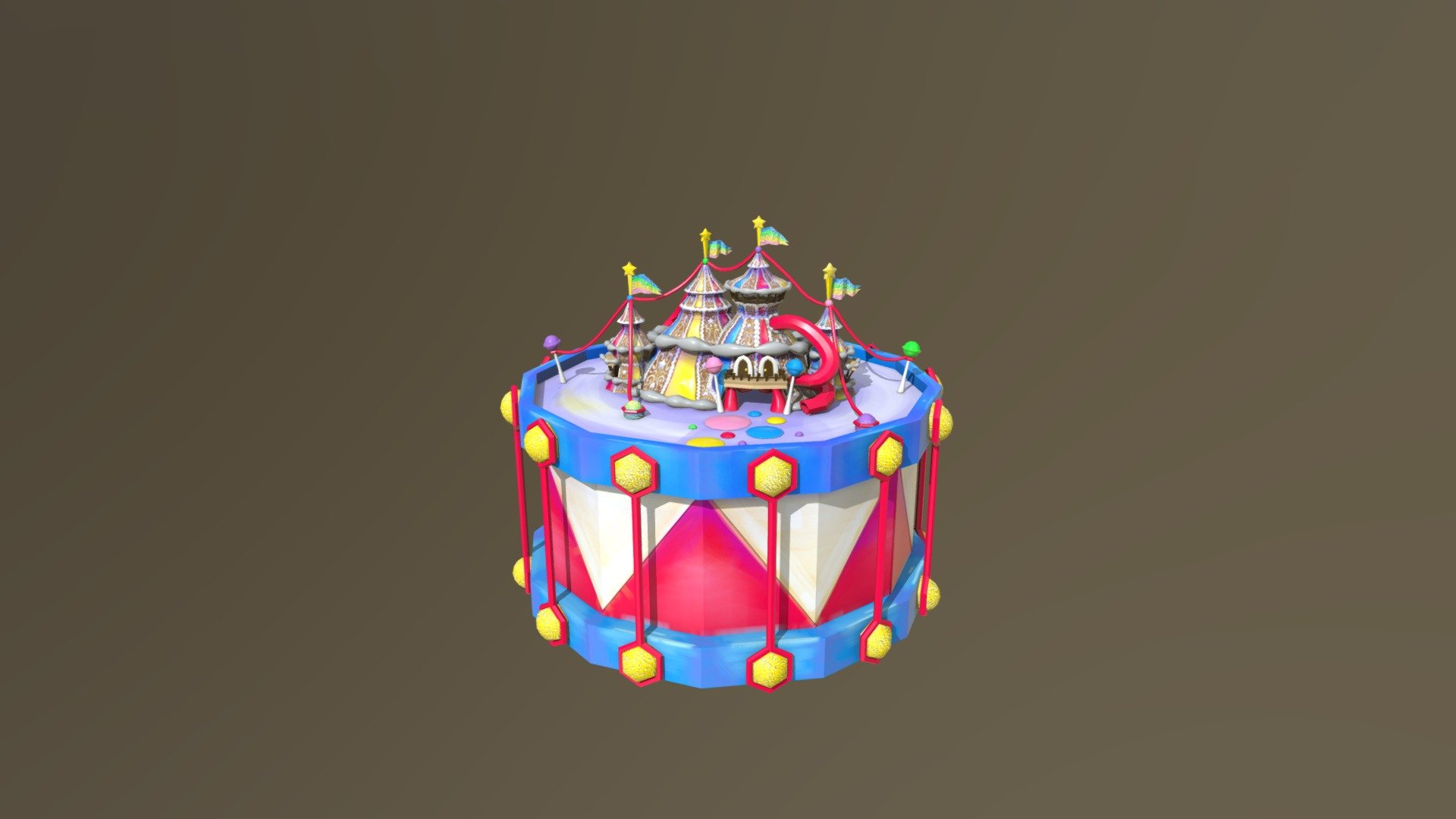 Low Poly Gingerbread Circus - 3D model by CristinaDAmata [2f17ba0 ...