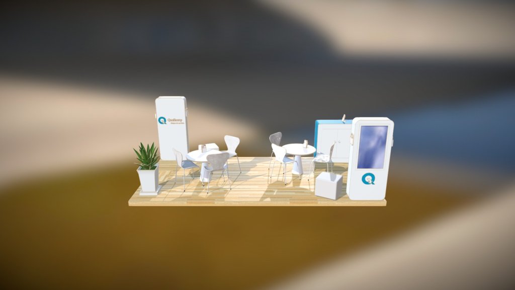Quiosque Qualicorp - 3D model by henriquehq [2f17dea] - Sketchfab