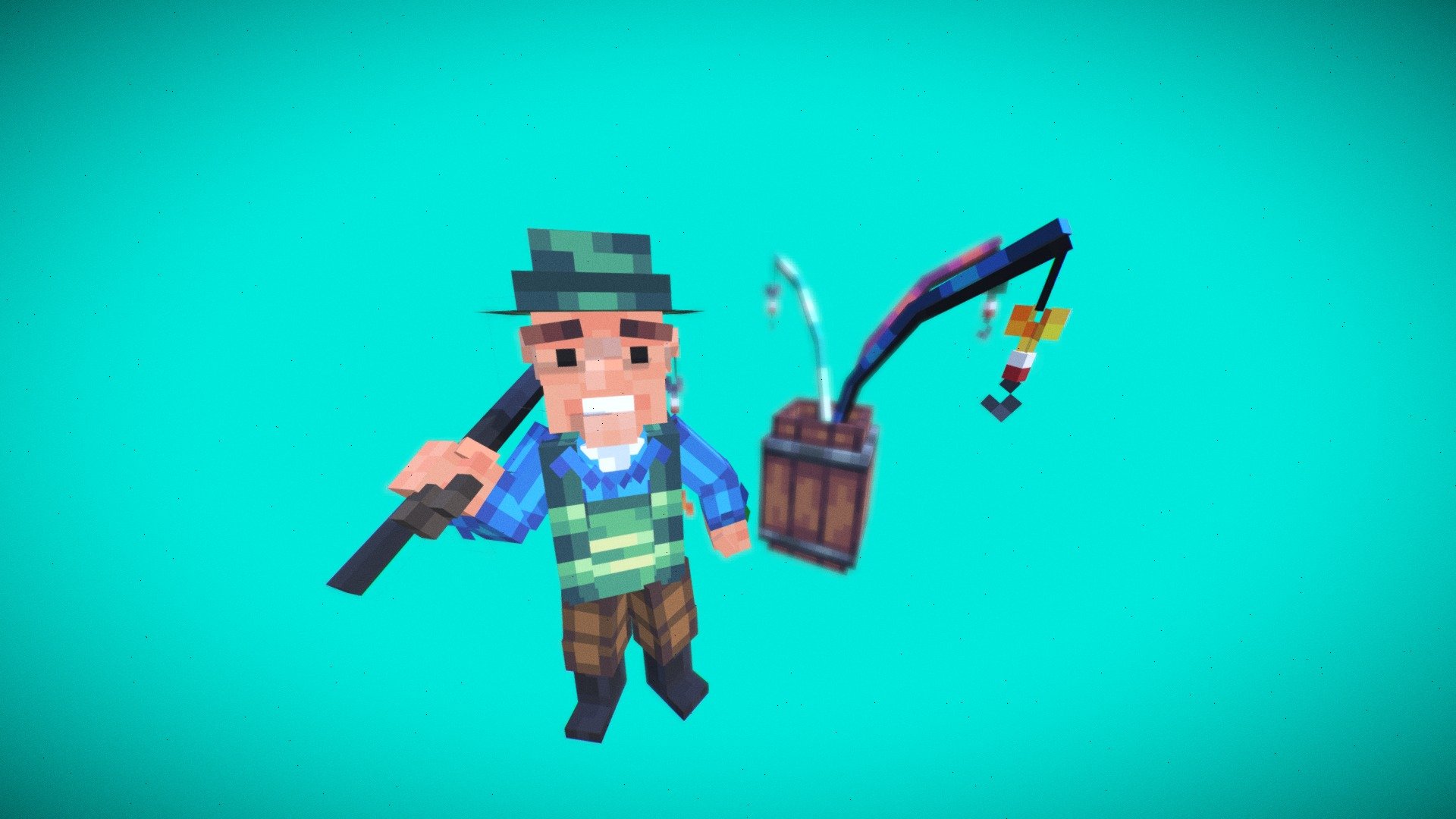 NPC Fisherman Seller - 3D model by pluckycat [2f1de18] - Sketchfab