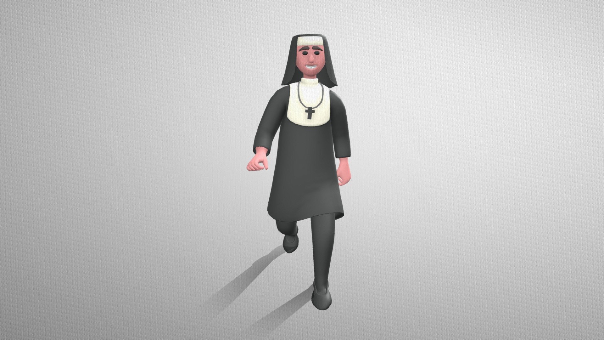 Stylized Nun - Mixamo Rigged Character - Buy Royalty Free 3D model by ...