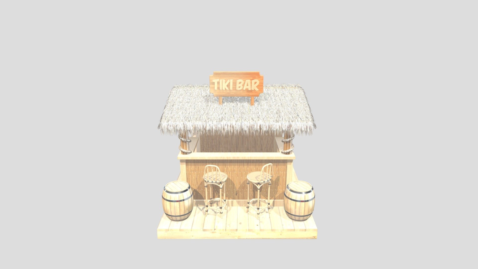 Tiki Bar - 3D model by K4D4 [2f1ff00] - Sketchfab