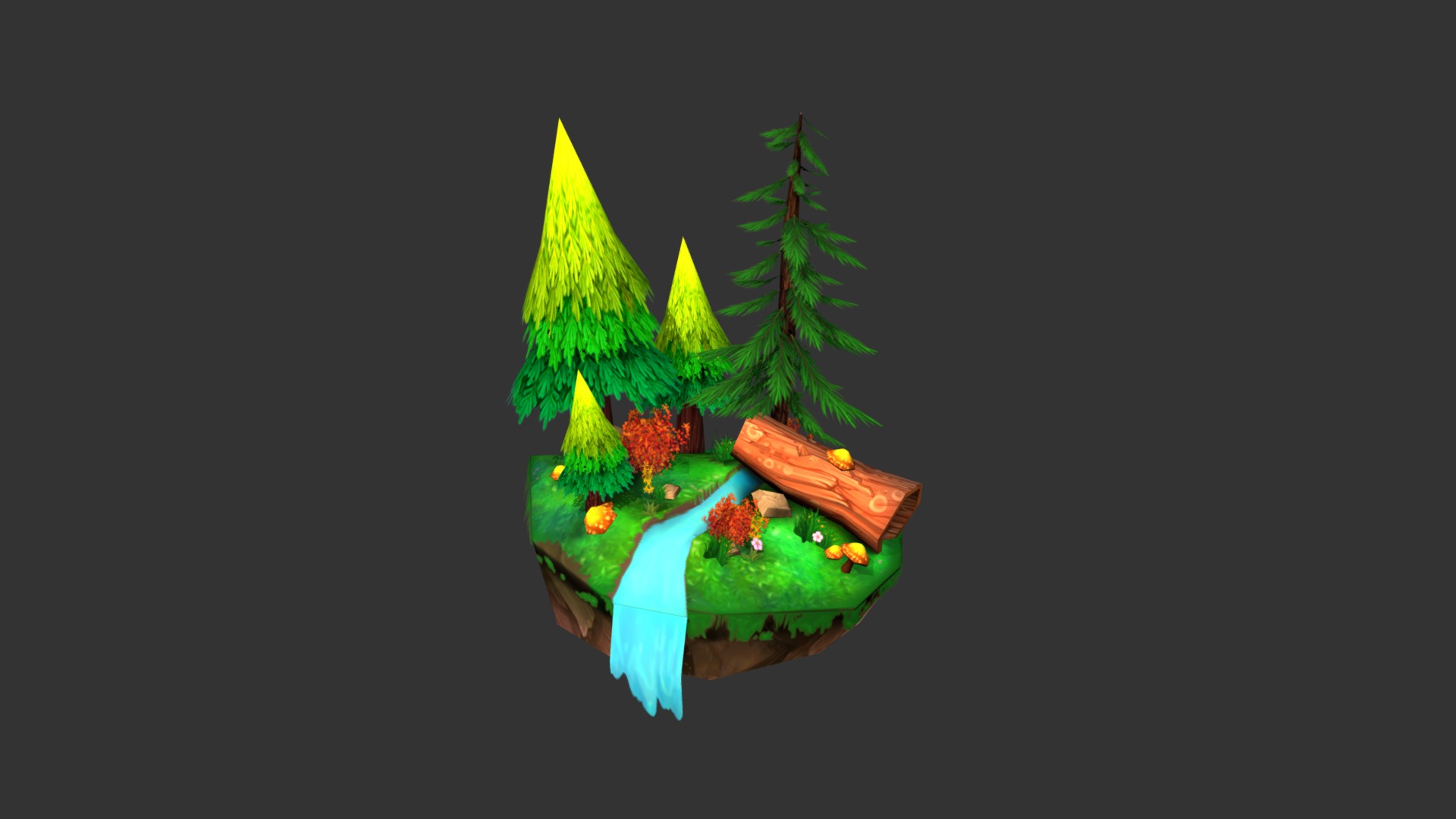 Forest Scene - 3D model by bantrang123 [2f204f6] - Sketchfab