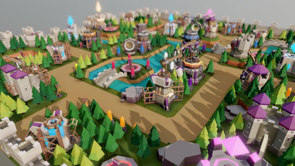 Tower Defense - A 3D model collection by Tarbo Studios (@tarboStudios ...