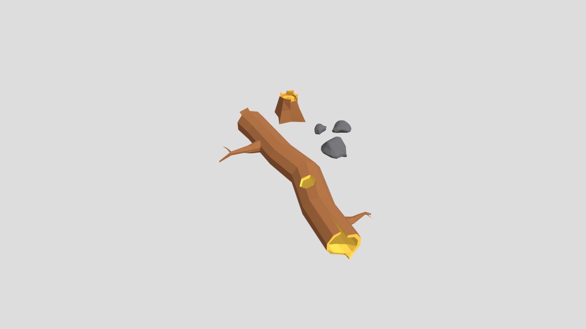 Low Poly Logs & Rocks - 3D model by ROCOXO [2f23be3] - Sketchfab