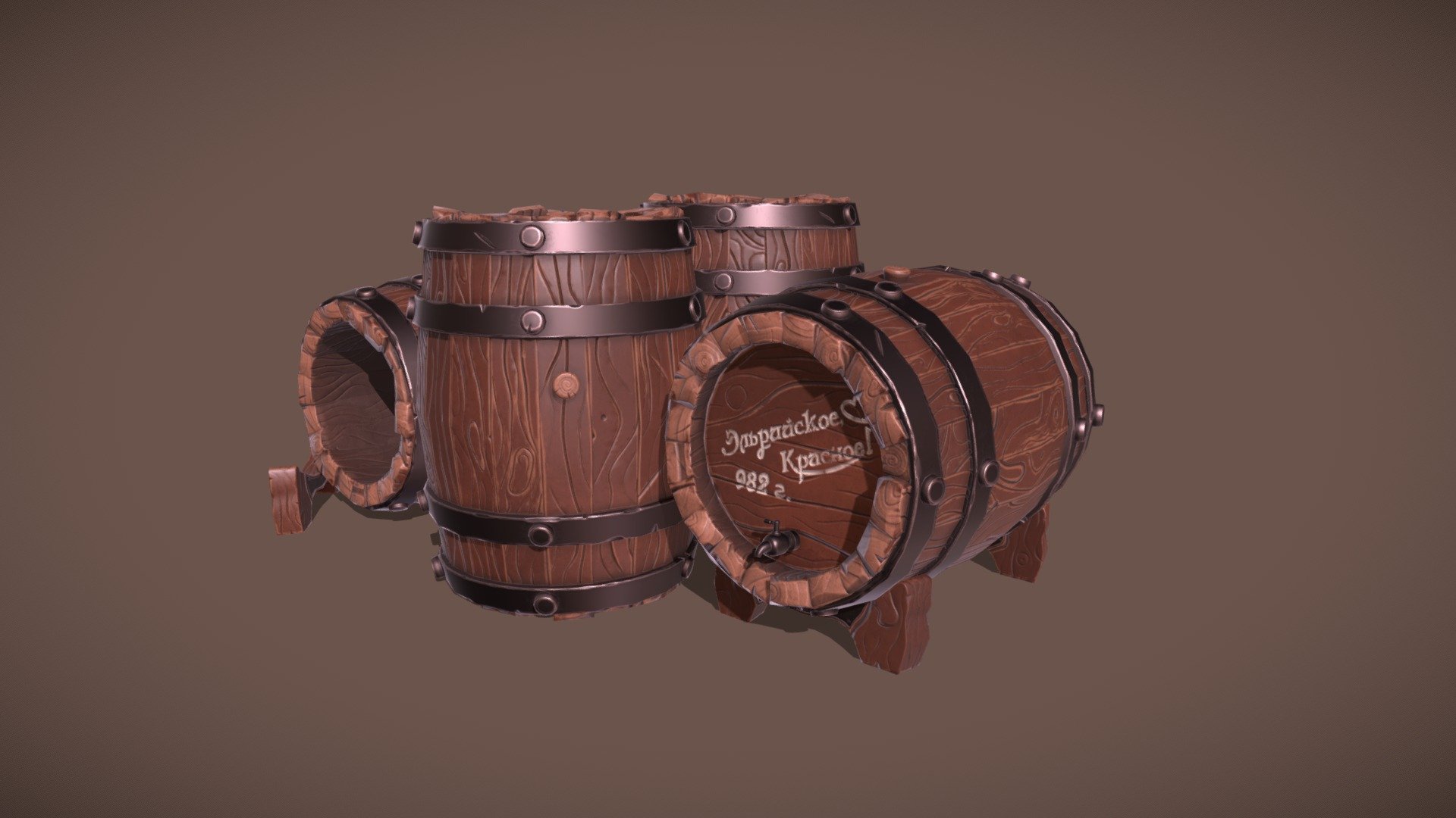 Stylized Barrel Game Ready - Download Free 3D model by 虹コ (@njko_39 ...