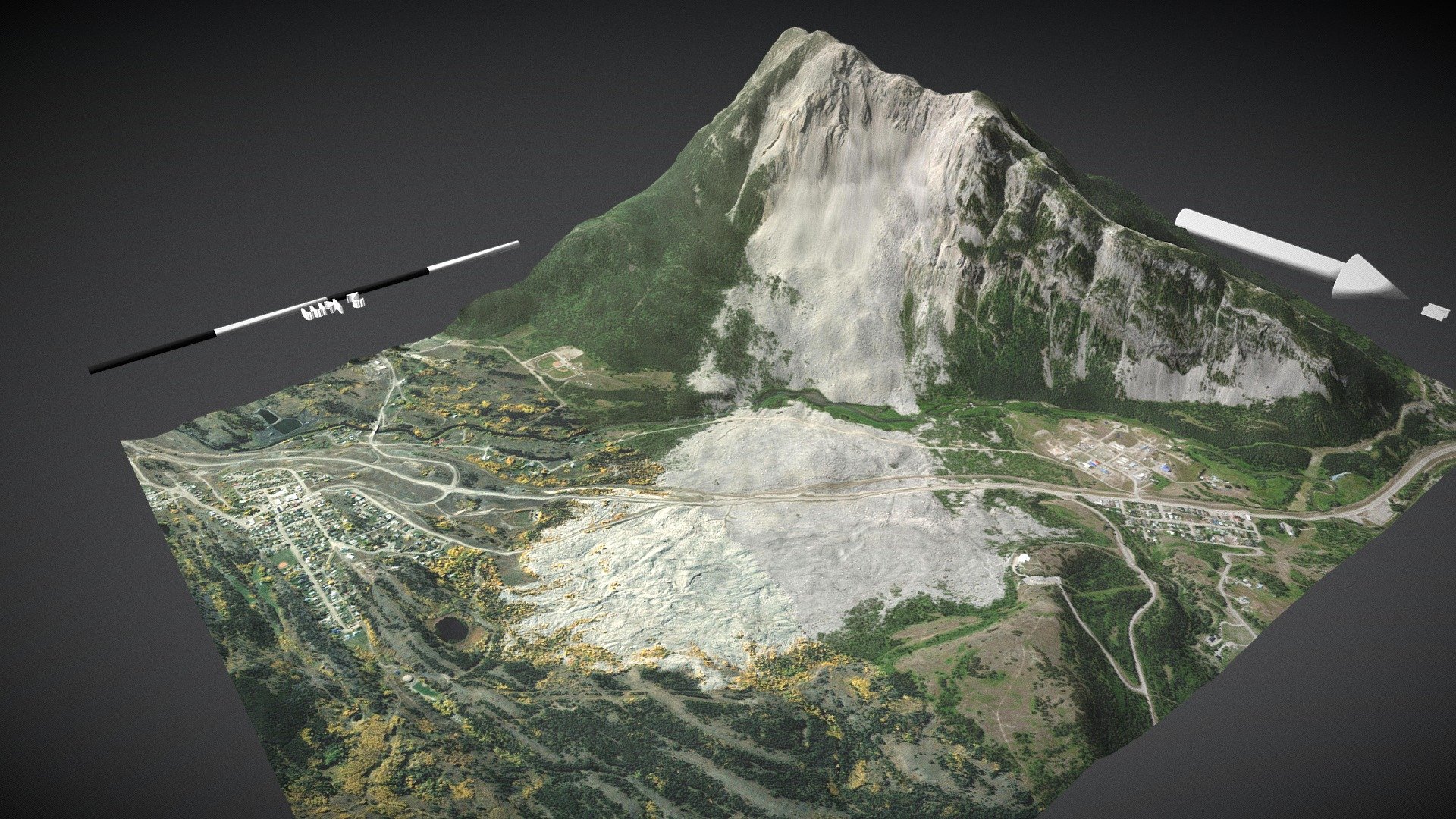 1903 Frank Slide, Alberta, Canada (x2) - Download Free 3D model by ...