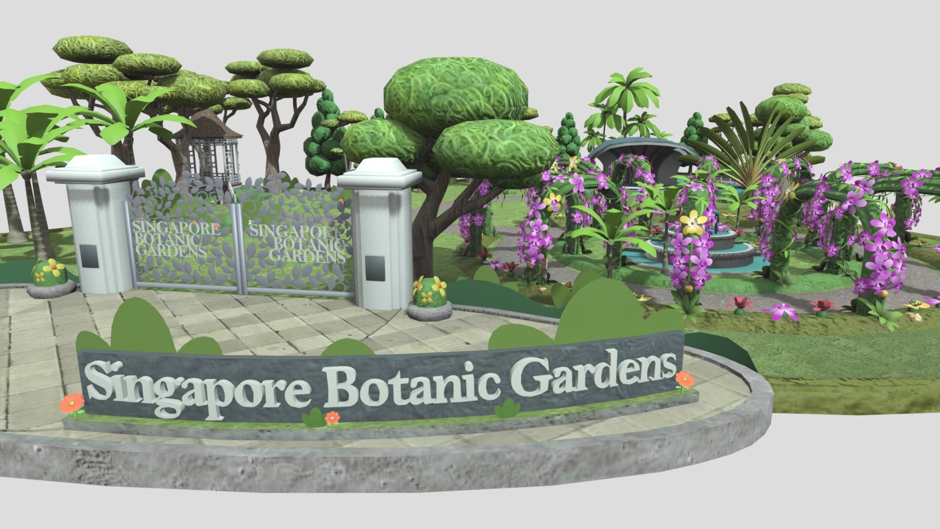 Singapore Botanic Gardens, Singapore - 3D model by patrick.young ...