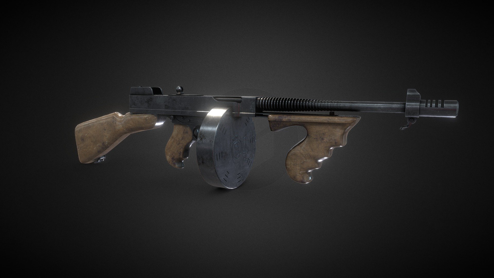 Thompson M1928 - Buy Royalty Free 3D model by blarg (@blarg1) [2f2f3c6 ...