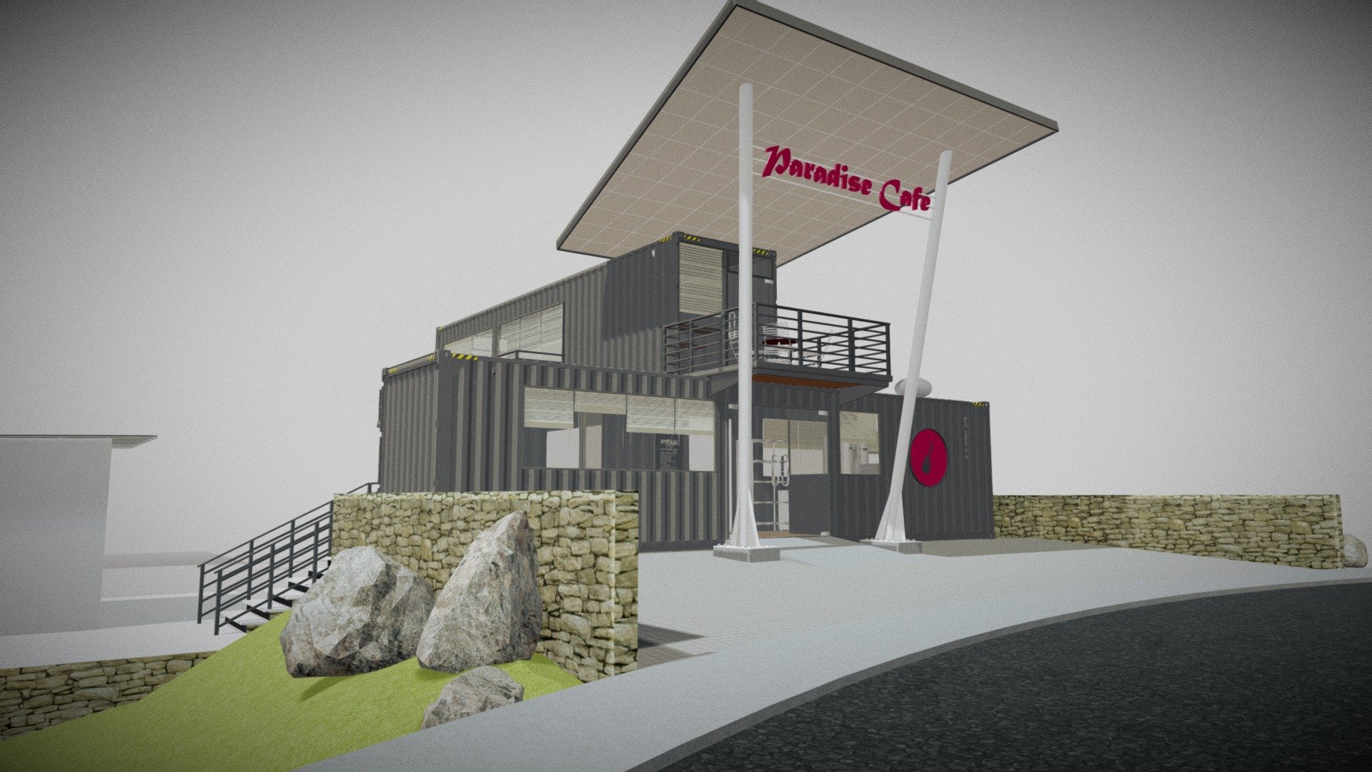 container -café - Download Free 3D model by John (@shyjojohn) [2f32b51 ...