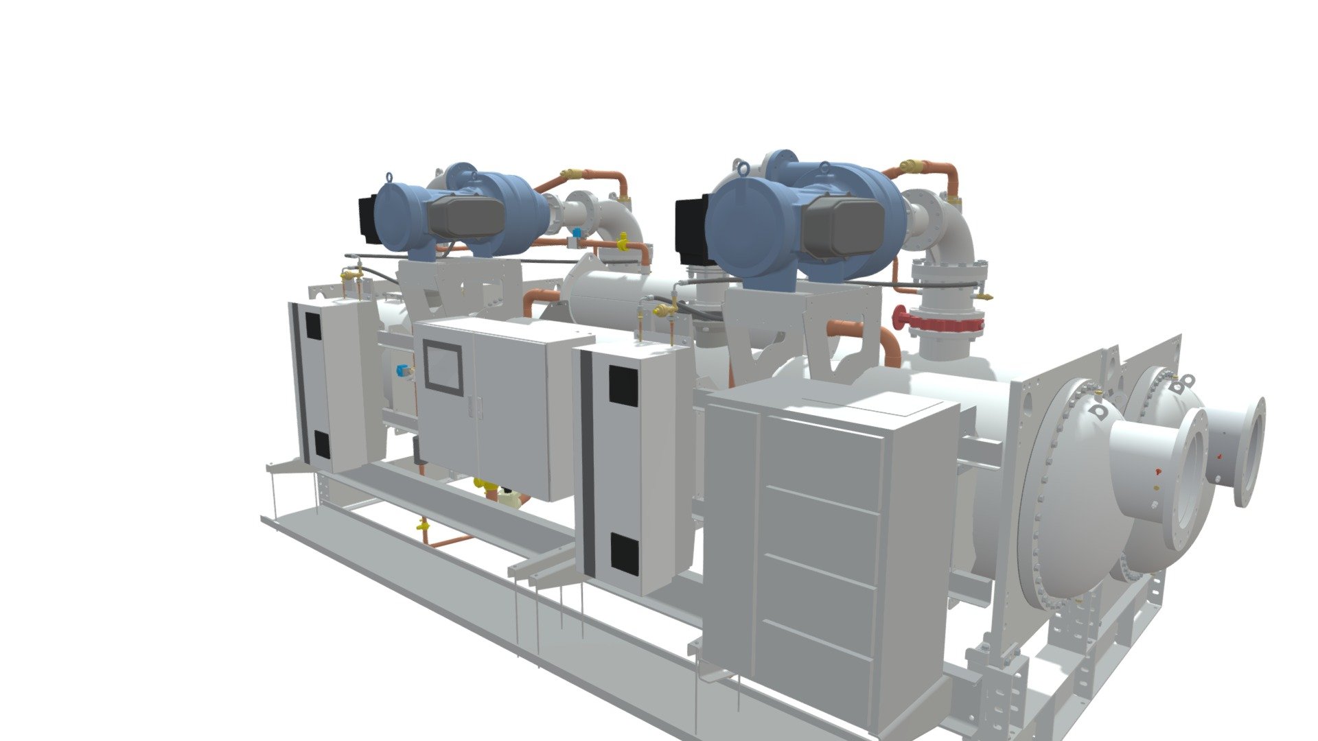Turbocore water cooled Chiller - 3D model by Bitpool [2f3a82e] - Sketchfab