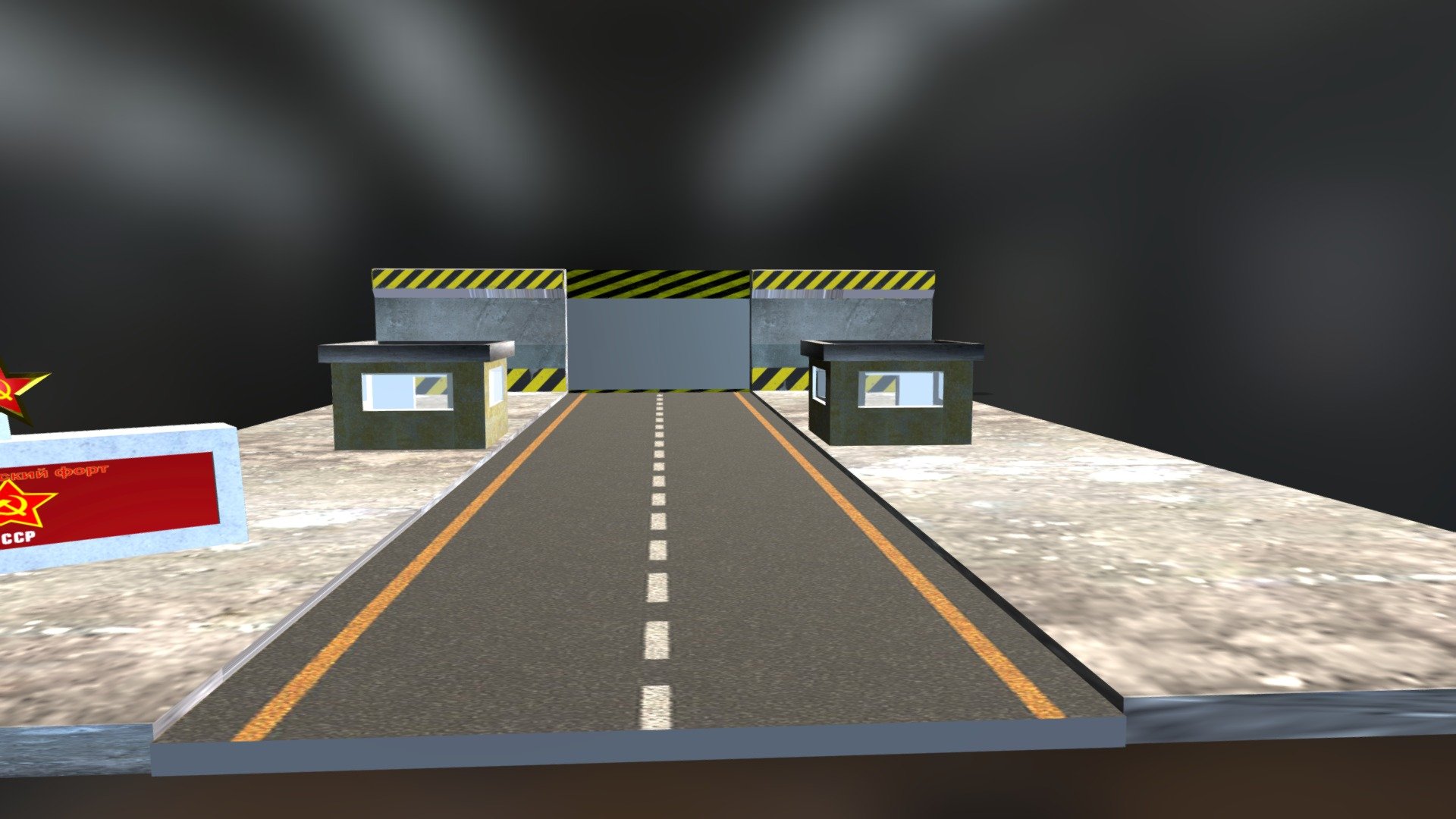 Military base entrance - 3D model by AJW117 [2f3f69c] - Sketchfab