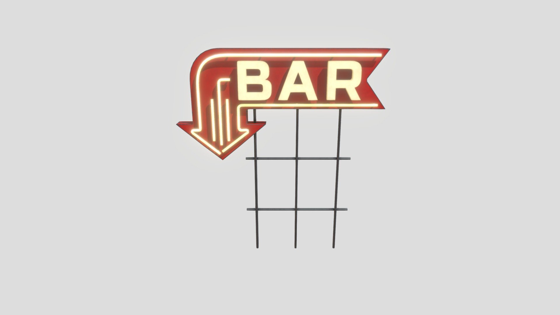 Bar Sign angled arrow down - 3D model by skier3d [2f410bd] - Sketchfab