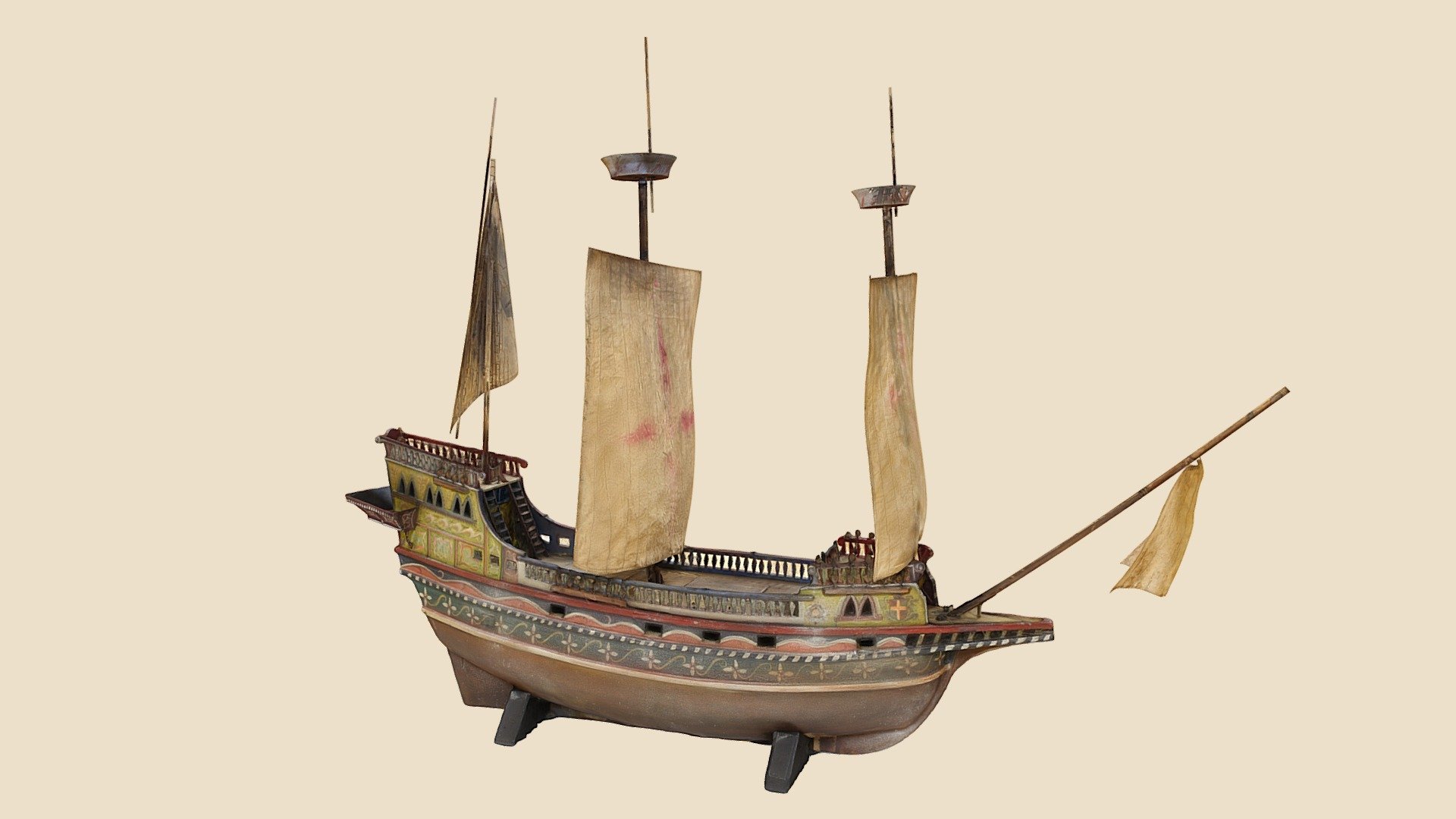 1938-346-1=2 Model of a Galleon - 3D model by mcmanusdundee [2f42601 ...