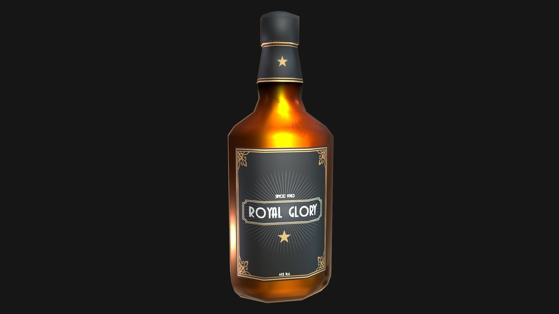 Whisky bottle - 3D model by ononimoose [2f44e27] - Sketchfab