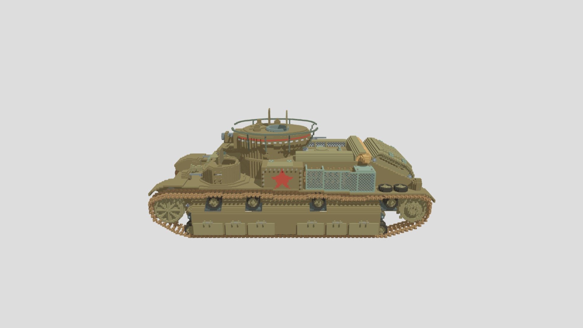 voxel T28 tank - 3D model by Dmitry Pollack (@pollackMD) [2f486bb ...