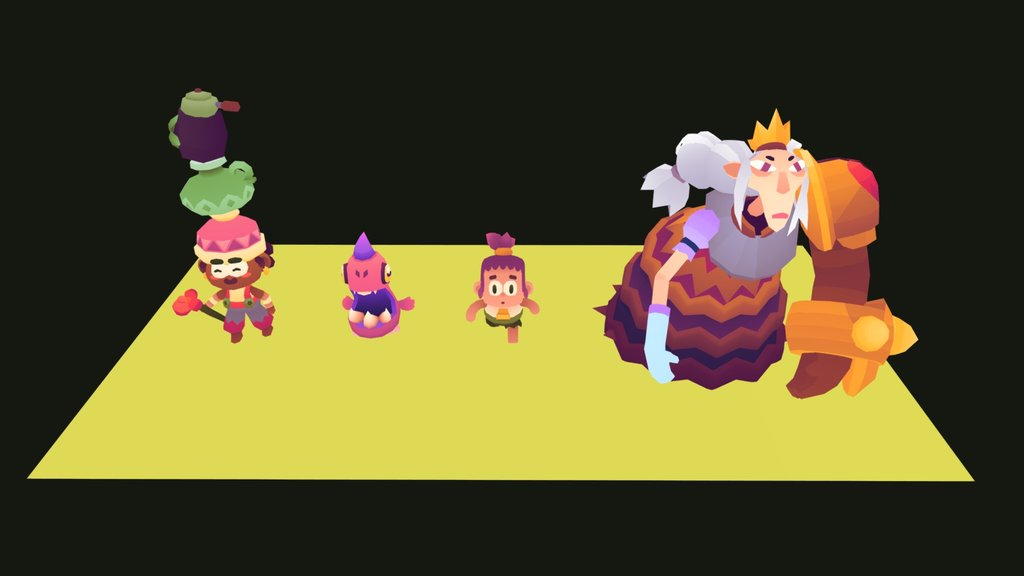 Low poly characters - A 3D model collection by Employee of the Month ...