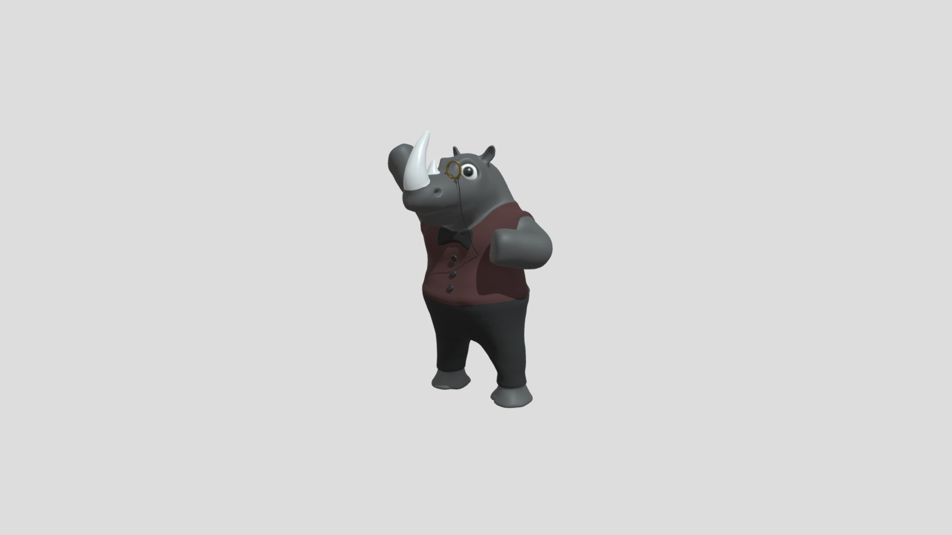 Low poly Humanoid rhino - 3D model by João Silva (@extremejoao50 ...