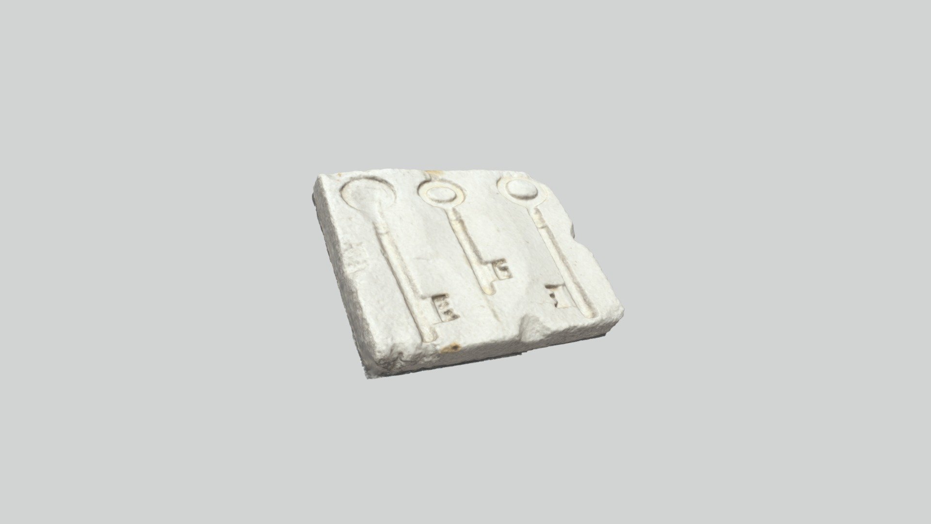 Plaster cast of 3 keys, Kriminalmuseum - 3D model by ...