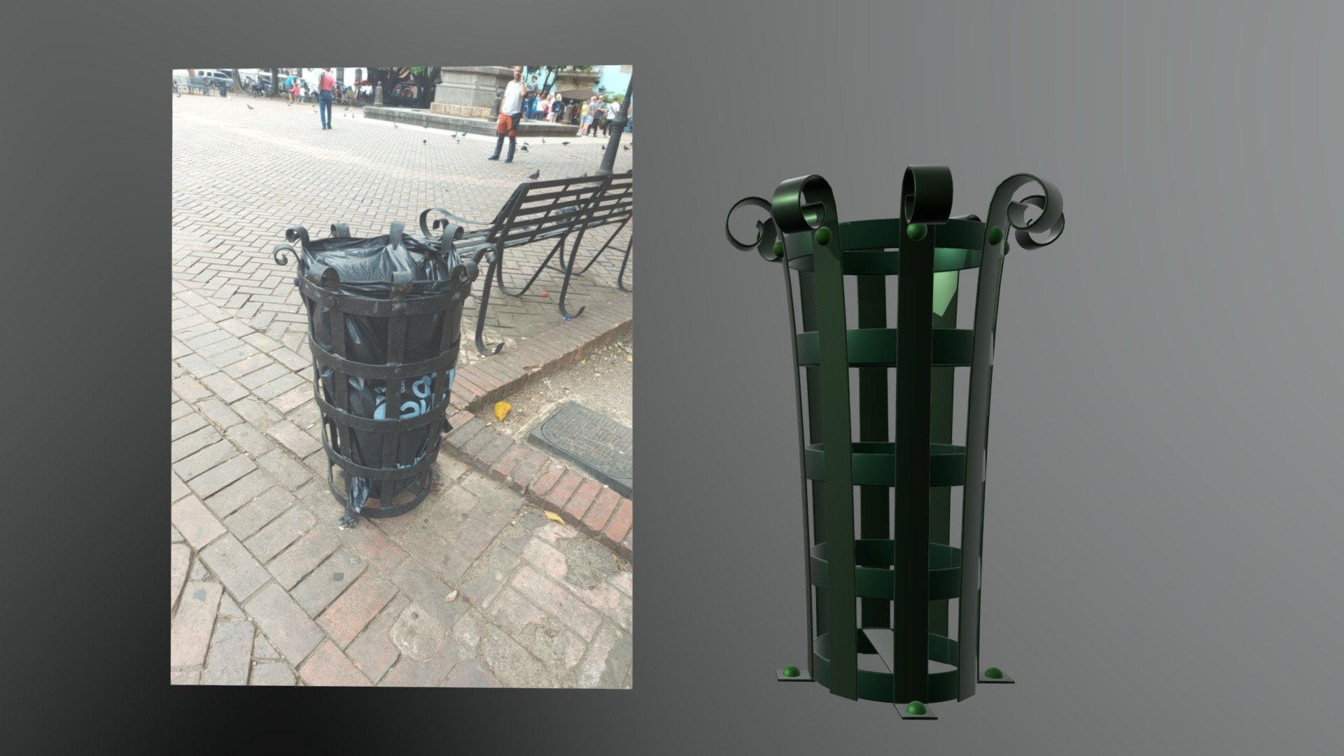 Zafacón de Zona Colonial de Santo Domingo - 3D model by ...