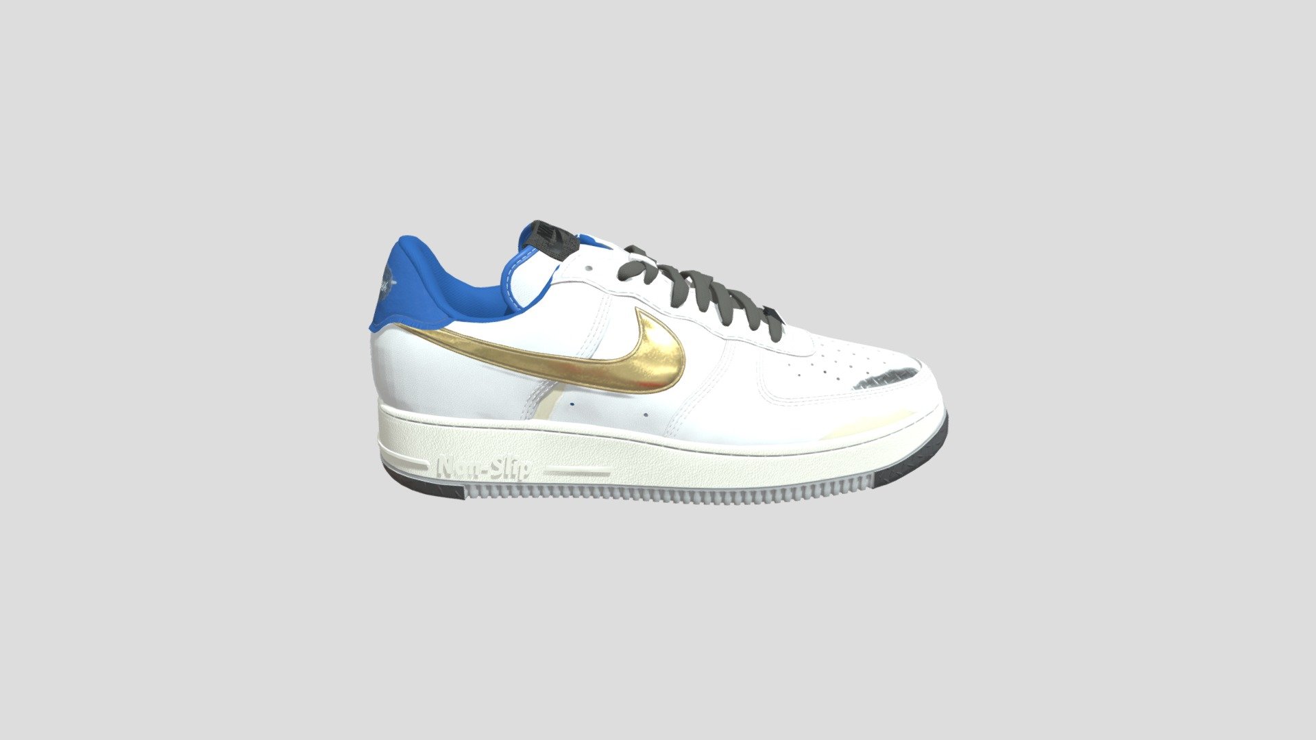 dot swoosh our force one AF1 nike air No silver - 3D model by awax38000 ...