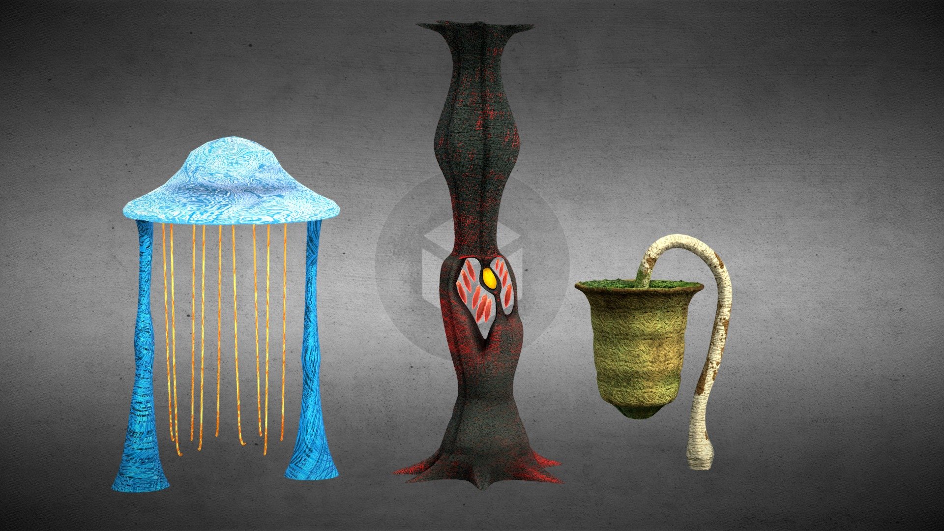 Alien Plants Model Pack - Download Free 3D model by Jacob Smith ...