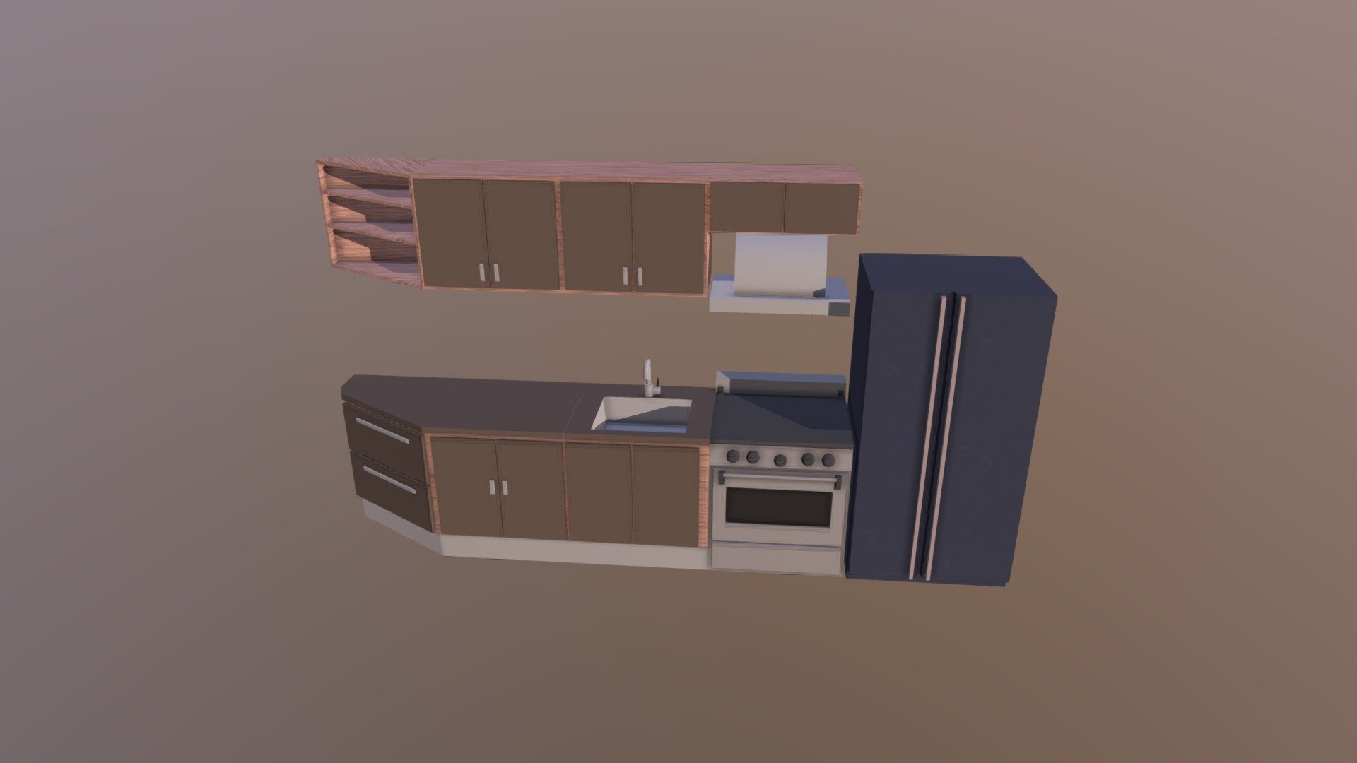 Kitchen - 3D model by Iris (@IrisBrandt) [2f55bbf] - Sketchfab