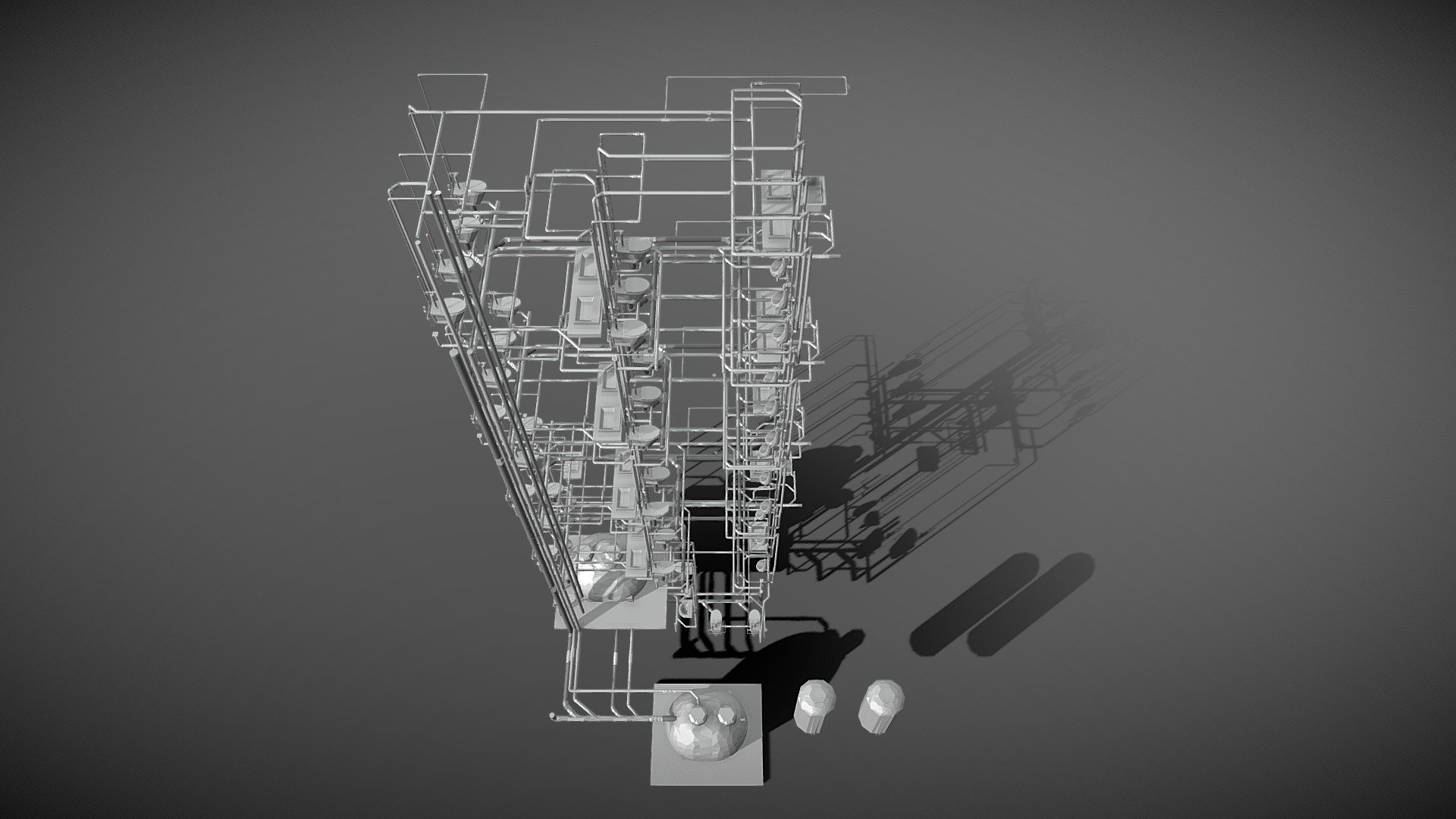 Sanitary system - Buy Royalty Free 3D model by Jinda (@jindaarch ...