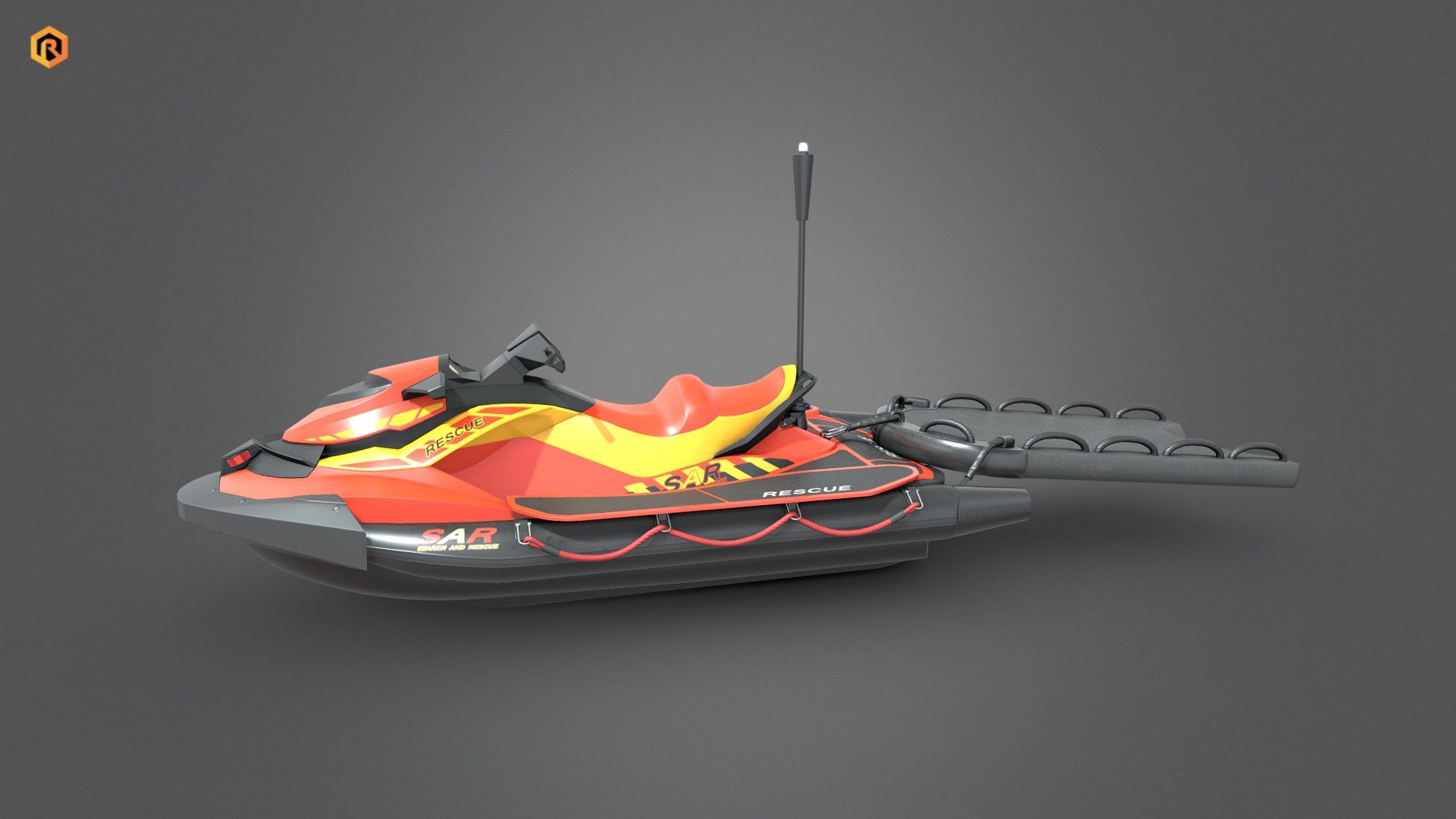 Lifeguard Watercraft - Buy Royalty Free 3D model by Rescue3D Assets ...