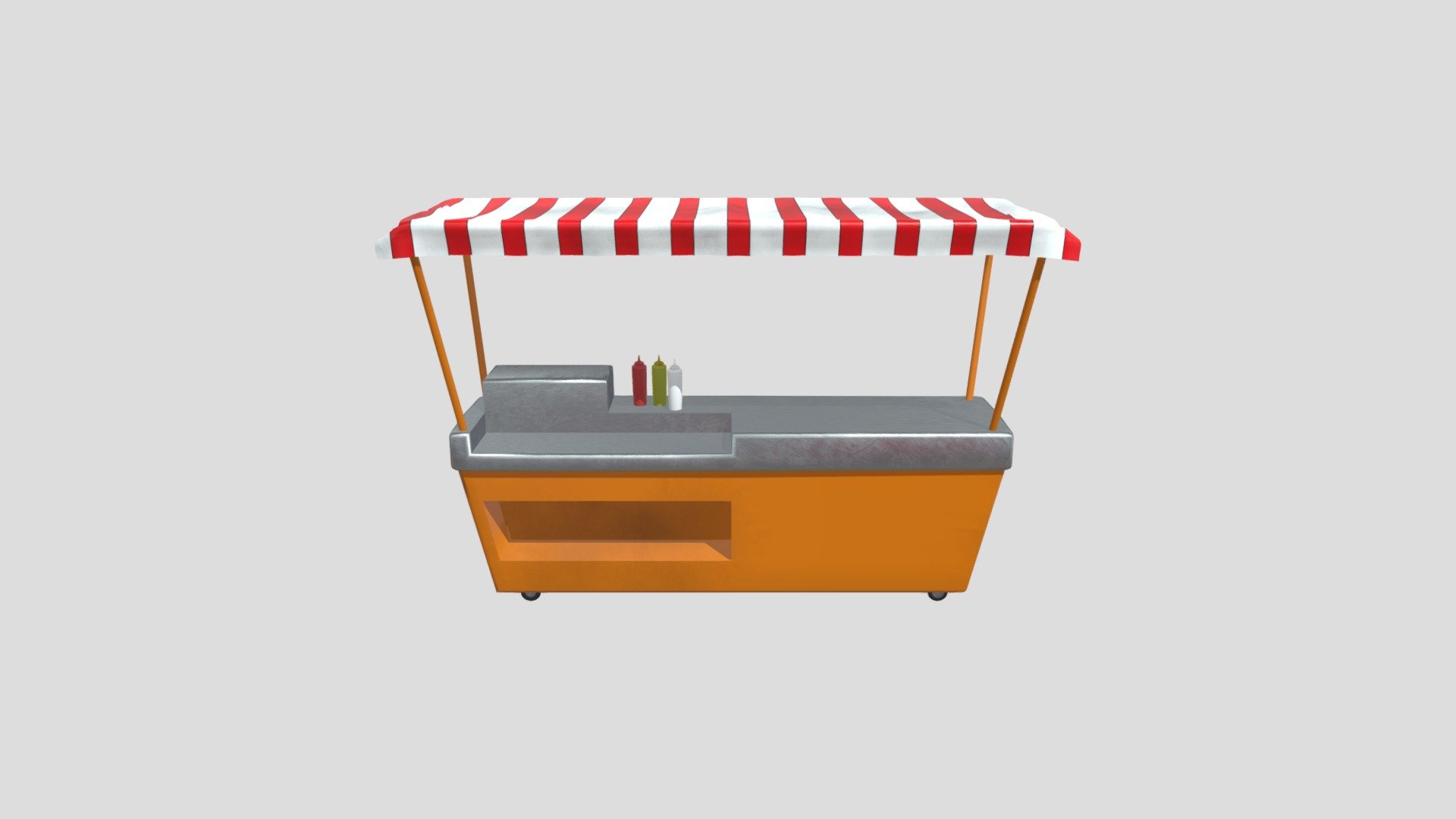 Hot dog cart - 3D model by recepalcinkaya [2f5d955] - Sketchfab