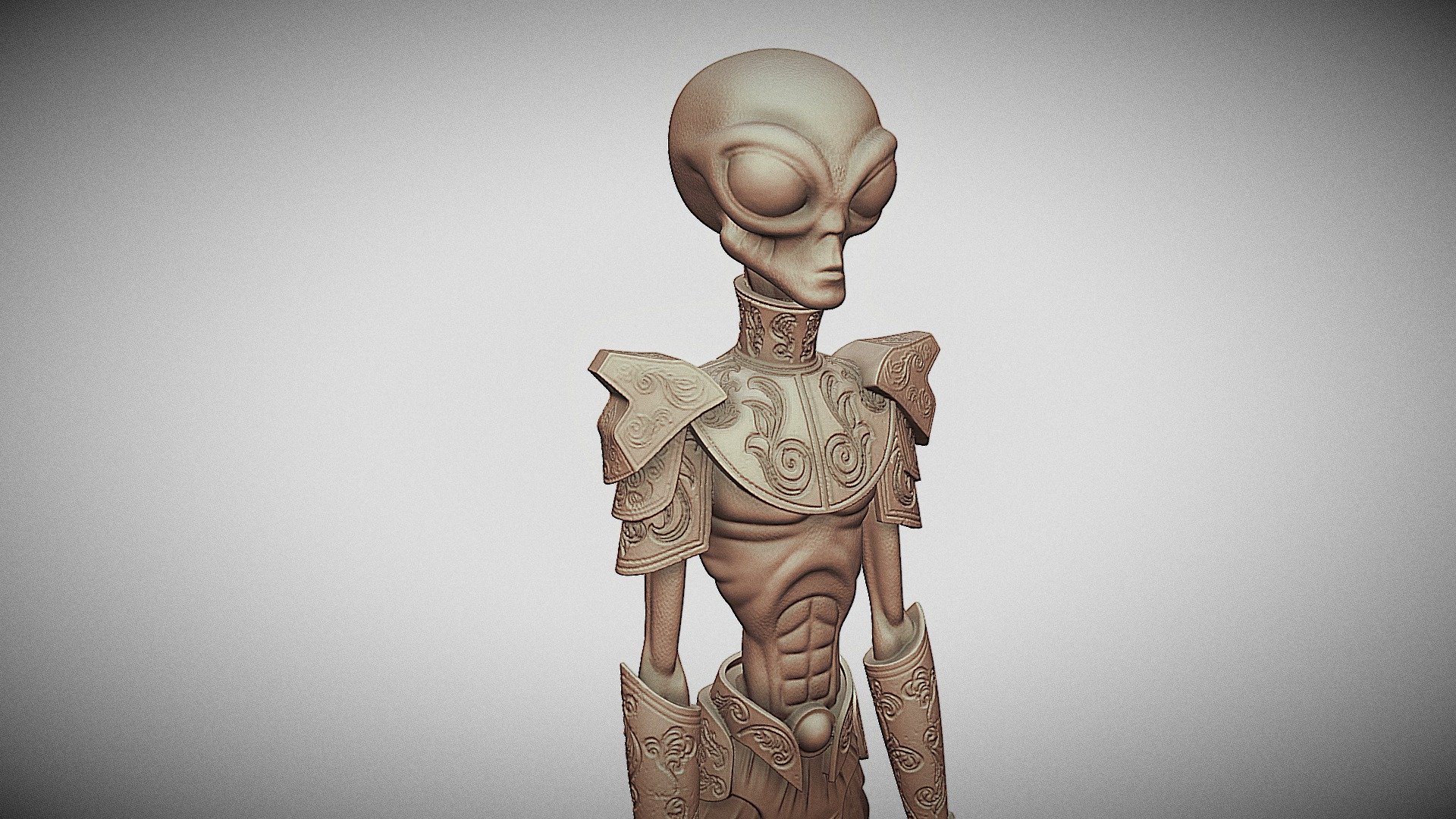 gray alien - sculpt - 3D model by AoG.ra (@AG.RA) [2f6123c] - Sketchfab