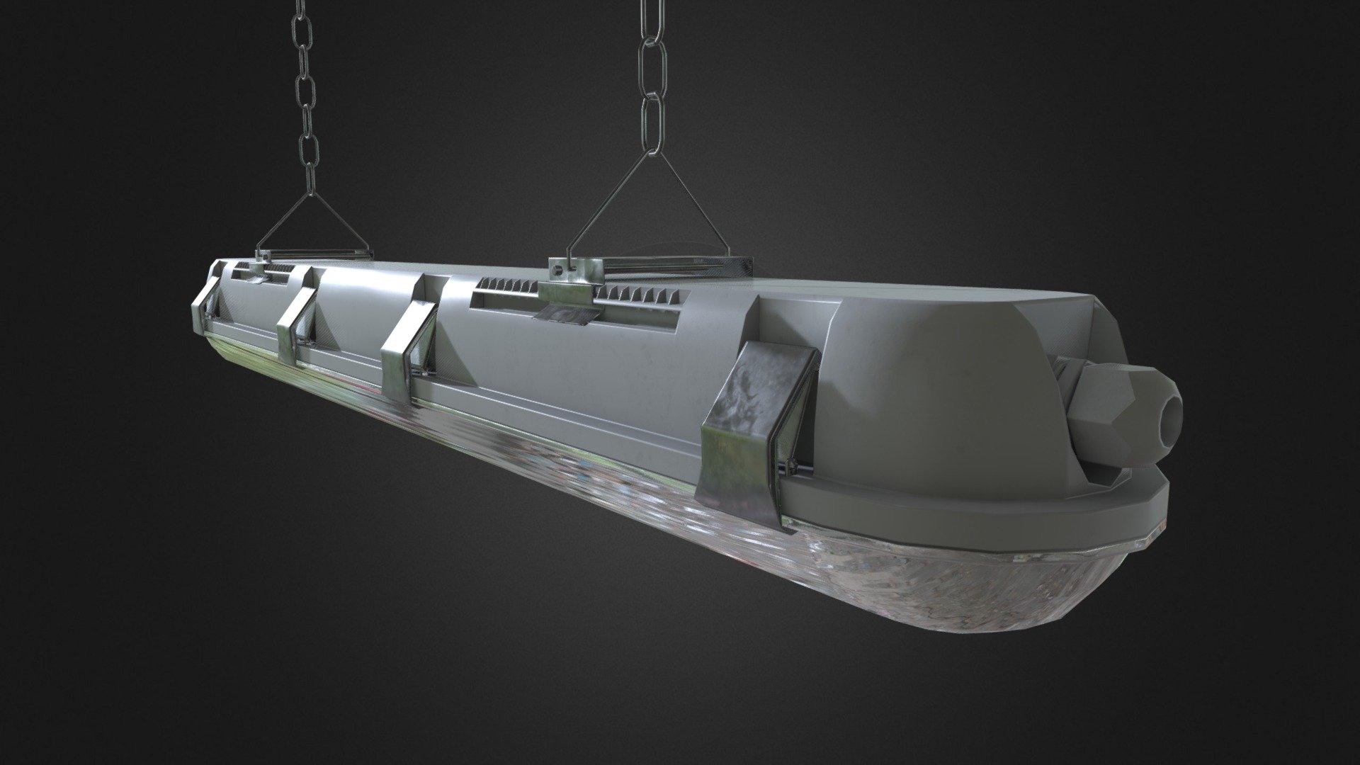 Industrial LED Light Batten - Buy Royalty Free 3D model by Stainless ...