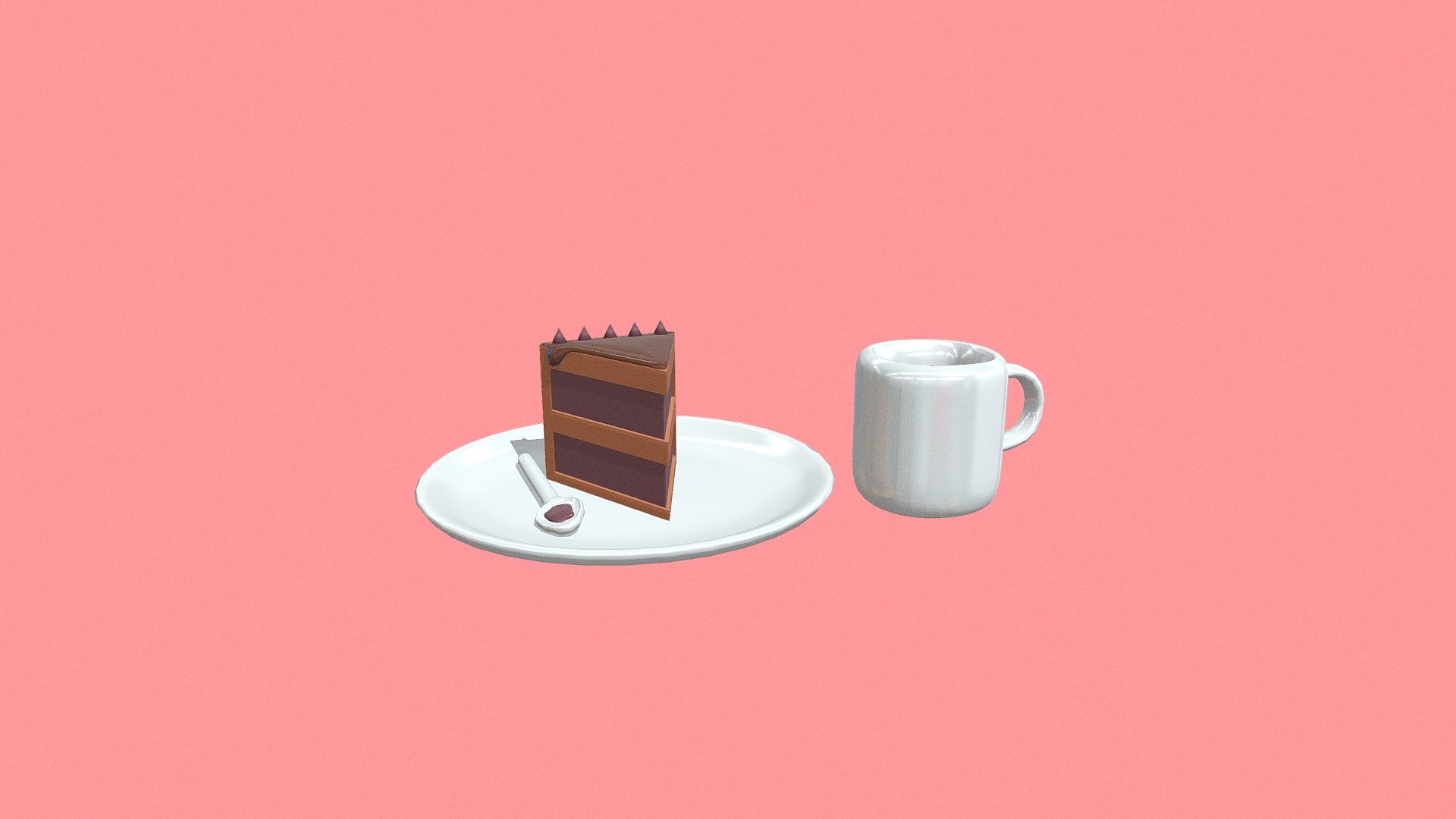 Low Poly Chocolate cake - Download Free 3D model by patritevi [2f68d03 ...