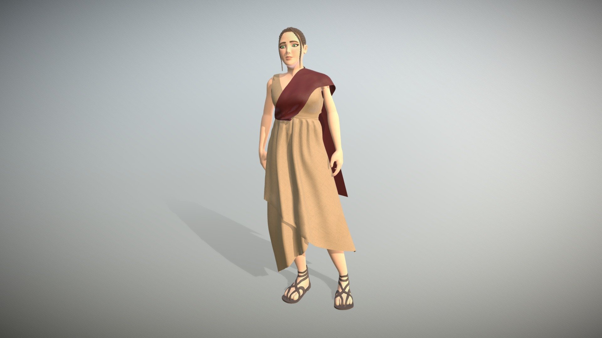 Femme romaine - 3D model by Team6HLST [2f6bfef] - Sketchfab