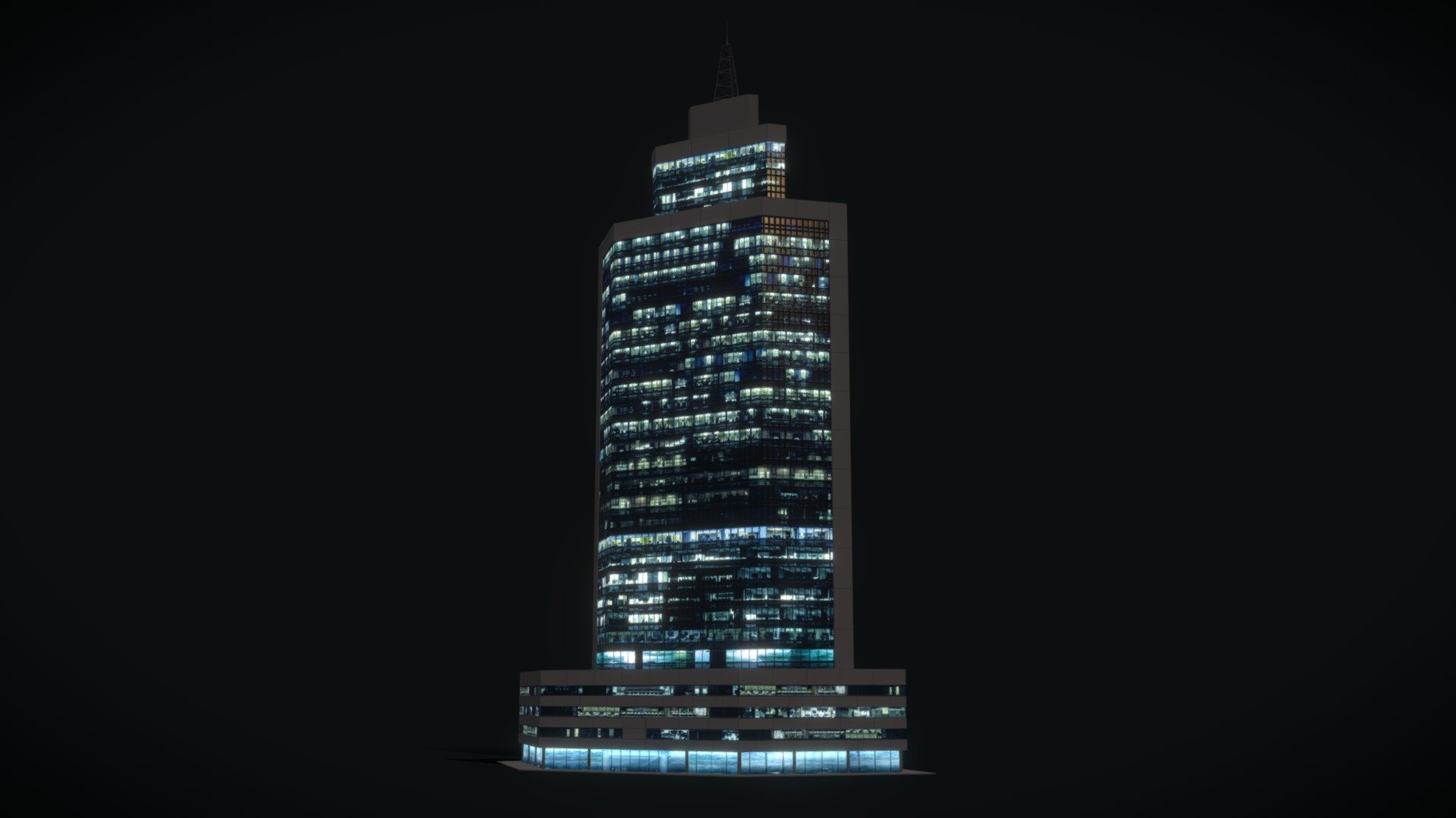 Night Office Building - 3D model by Oleksandr Bykov (@oleksandr.bykov ...
