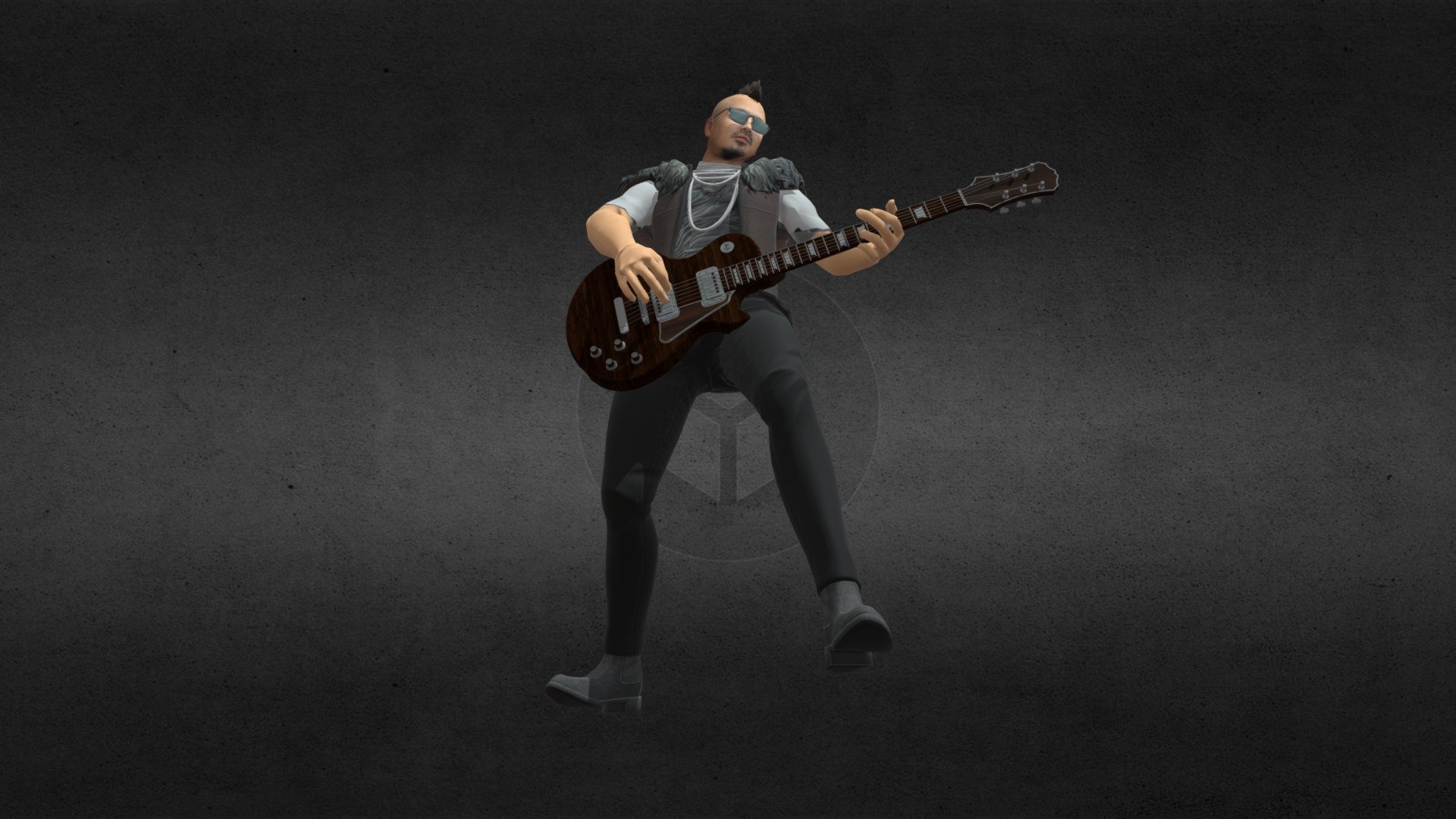 Rock Guitarist - 3D model by imanboer [2f6f656] - Sketchfab