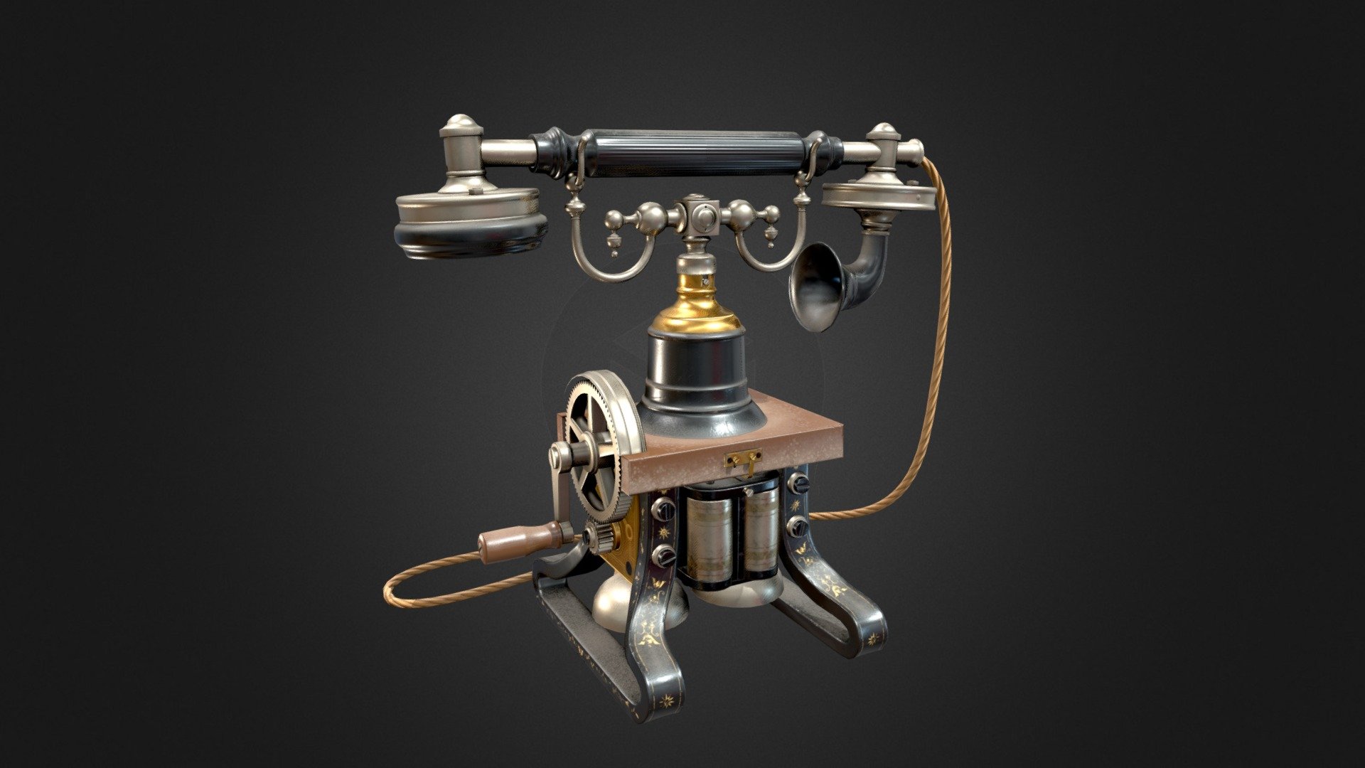 Vintage phone - 3D model by SmileCool (@SmC_Yaroslav) [2f6f66b] - Sketchfab
