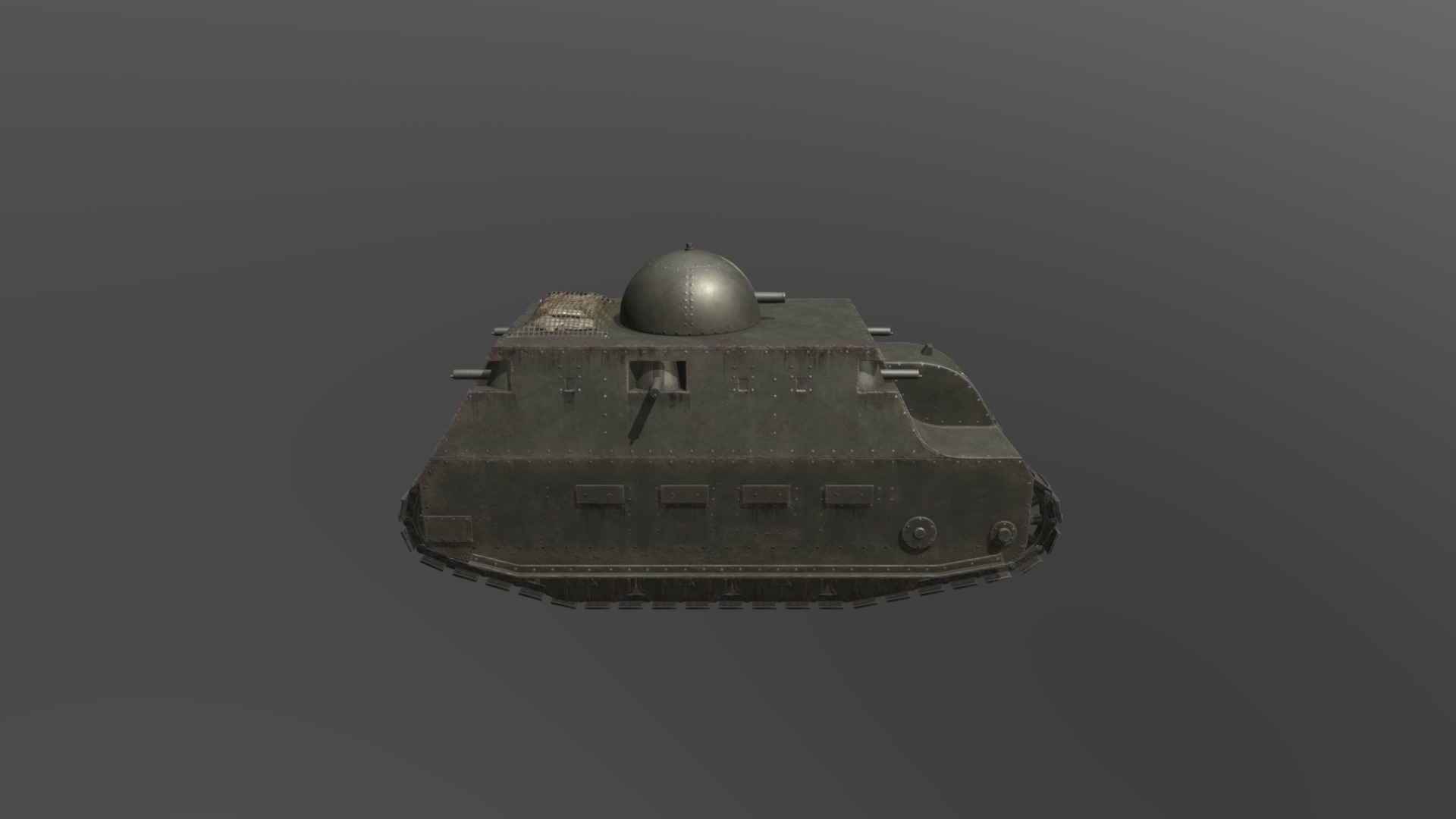 Fiat 2000 tank - 3D model by Mark_Vorobjov [2f74a87] - Sketchfab